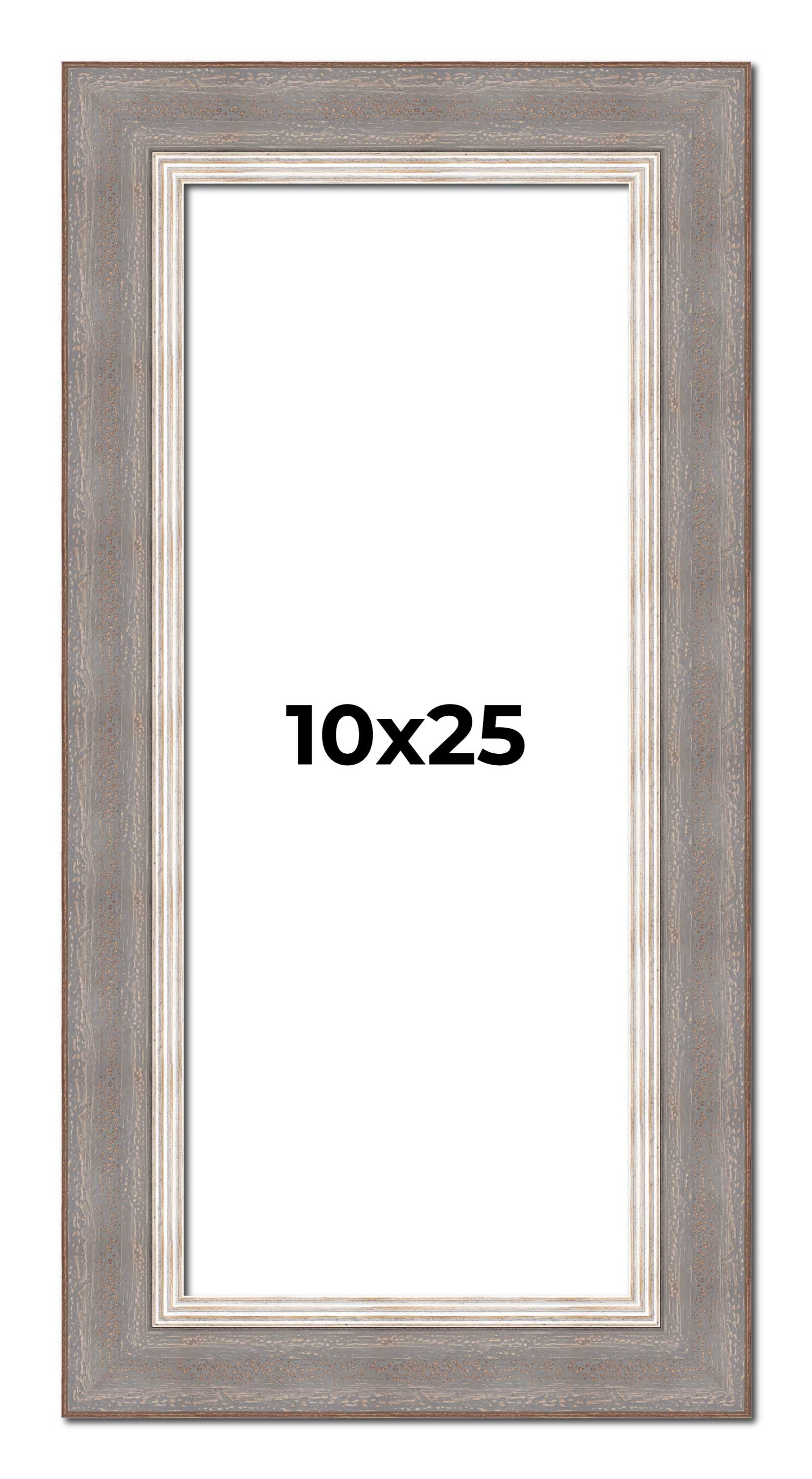 10x25 Frame Grey Real Wood Picture Frame Width 2.75 Inches | Interior ...