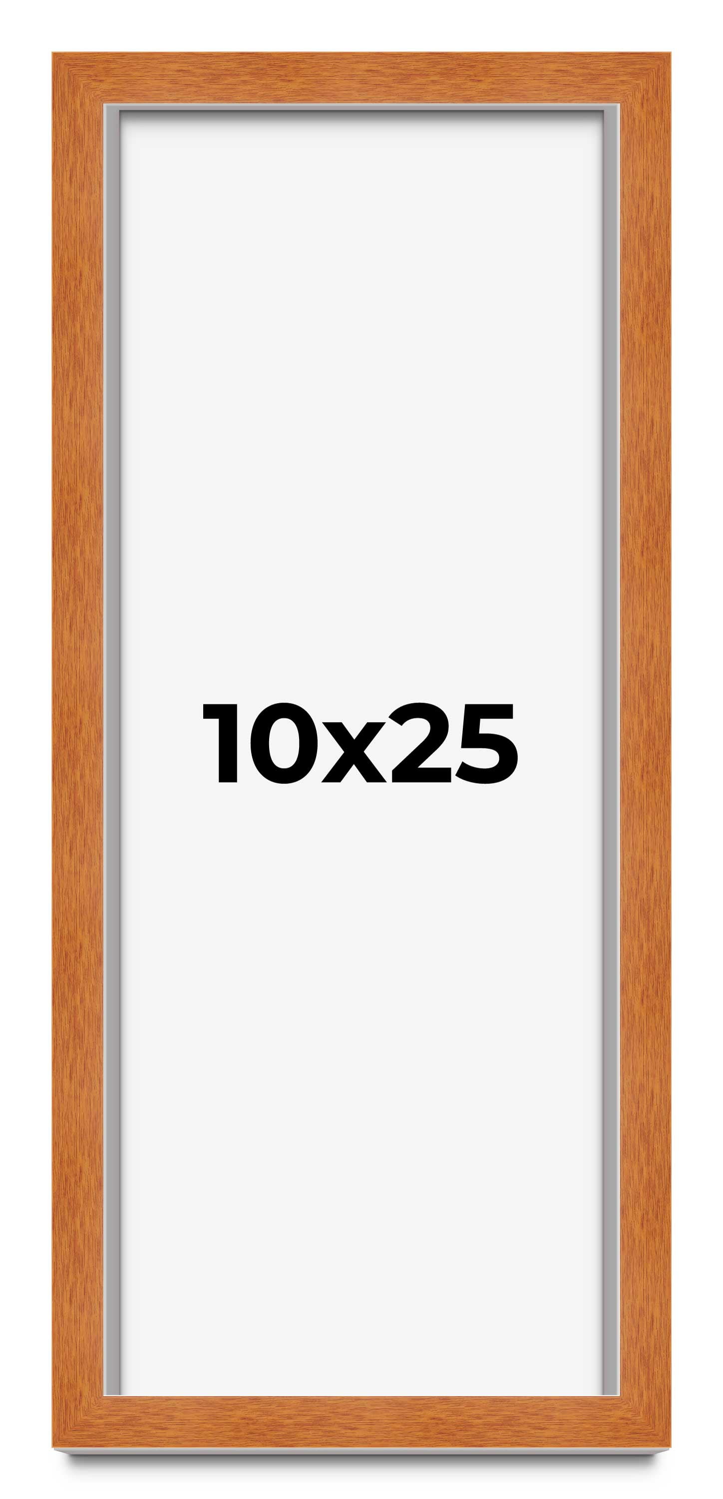 10x25 Shadow Box Frame Brown | 0.875 Inches Deep Real Wood Contemporary ...