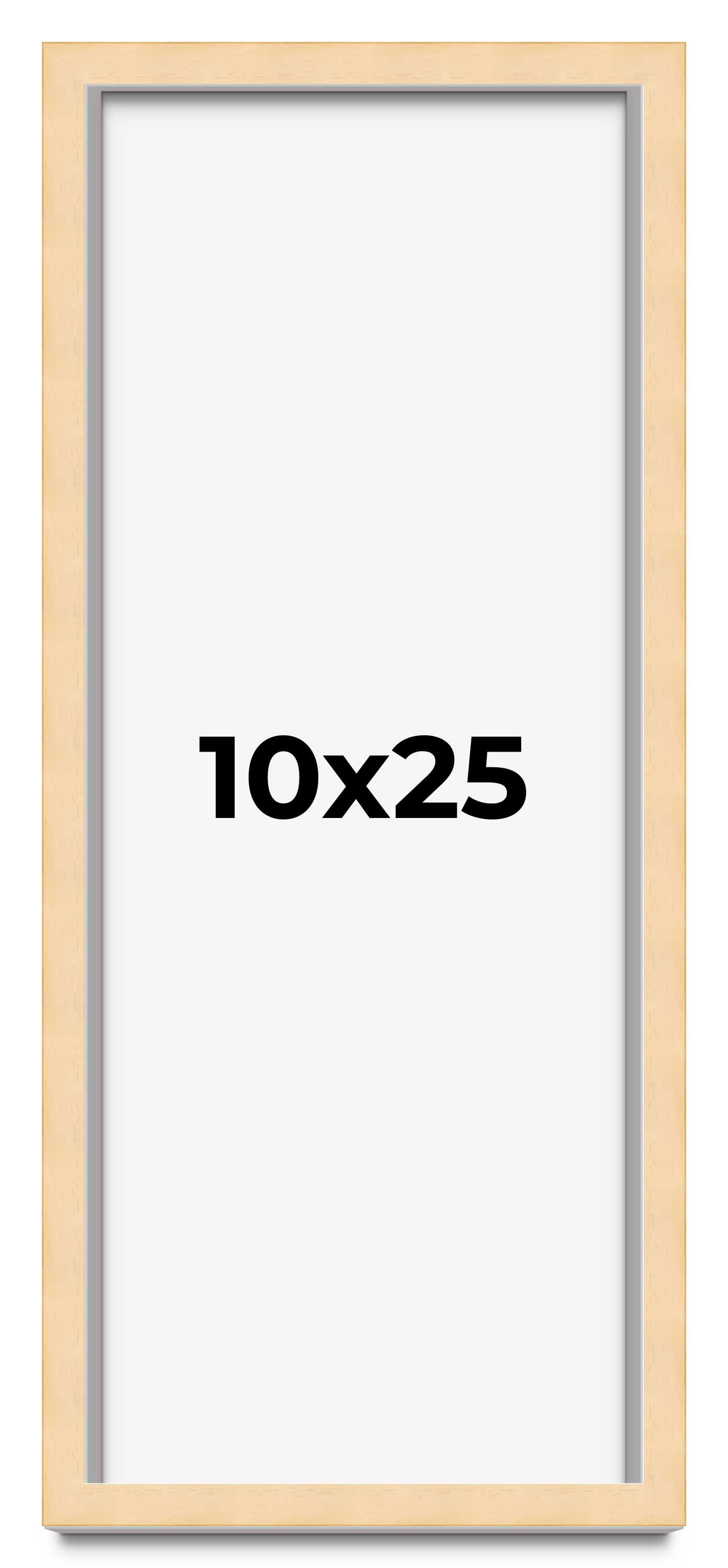 10x25 Shadow Box Frame Brown | 0.875 Inches Deep Real Wood Contemporary ...