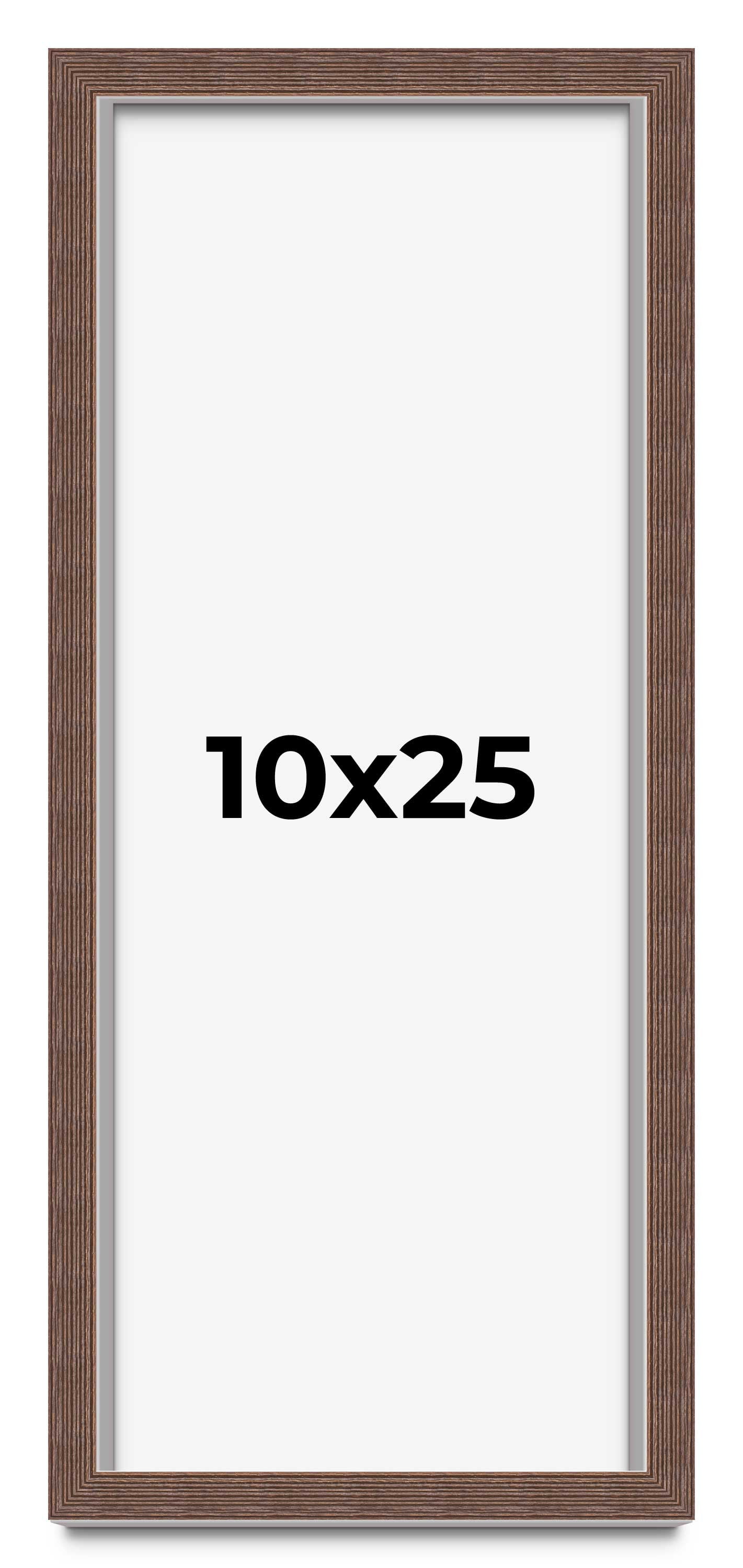 10x25 Shadow Box Frame Brown | 1.125 inches Deep Real Wood Rustic ...