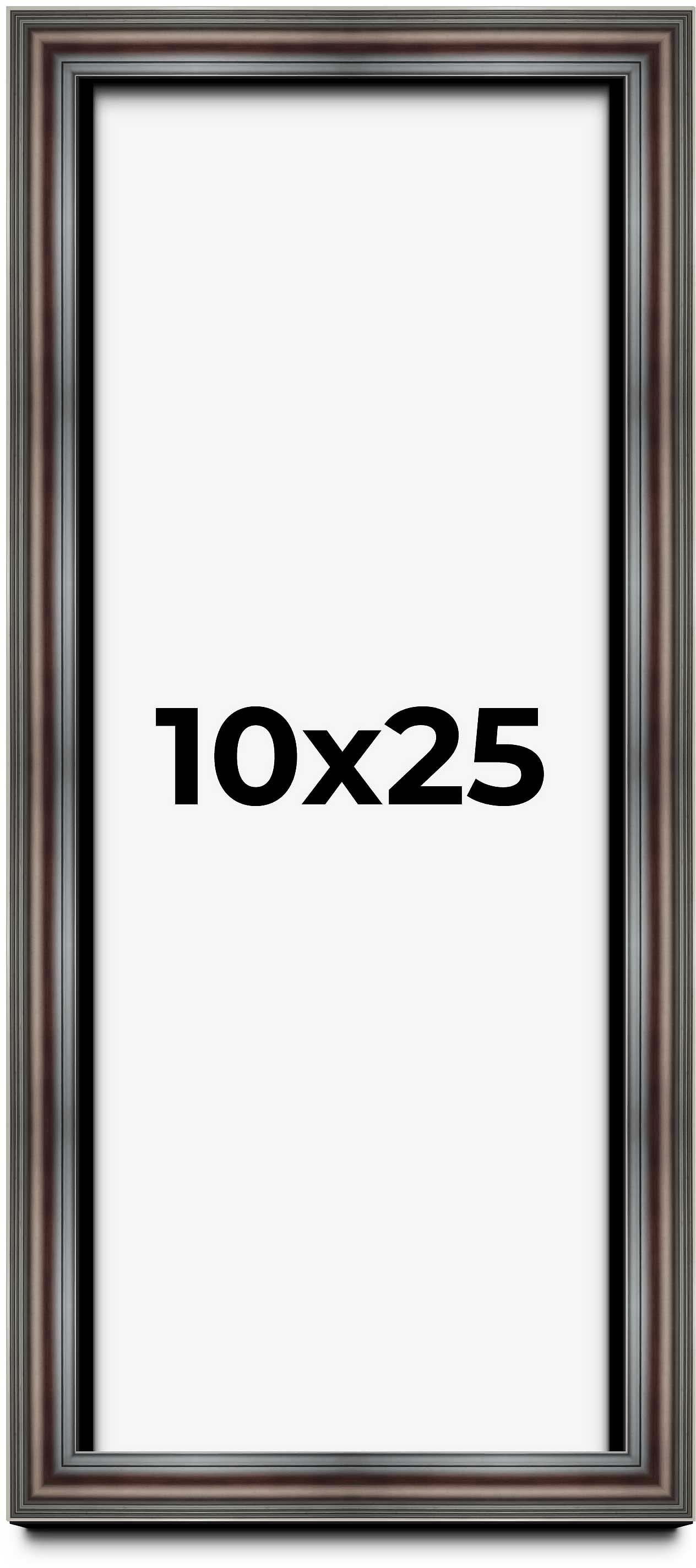 10x25 Shadow Box Frame Brown Cherry | 2.625 Inches Deep Pine Wood ...