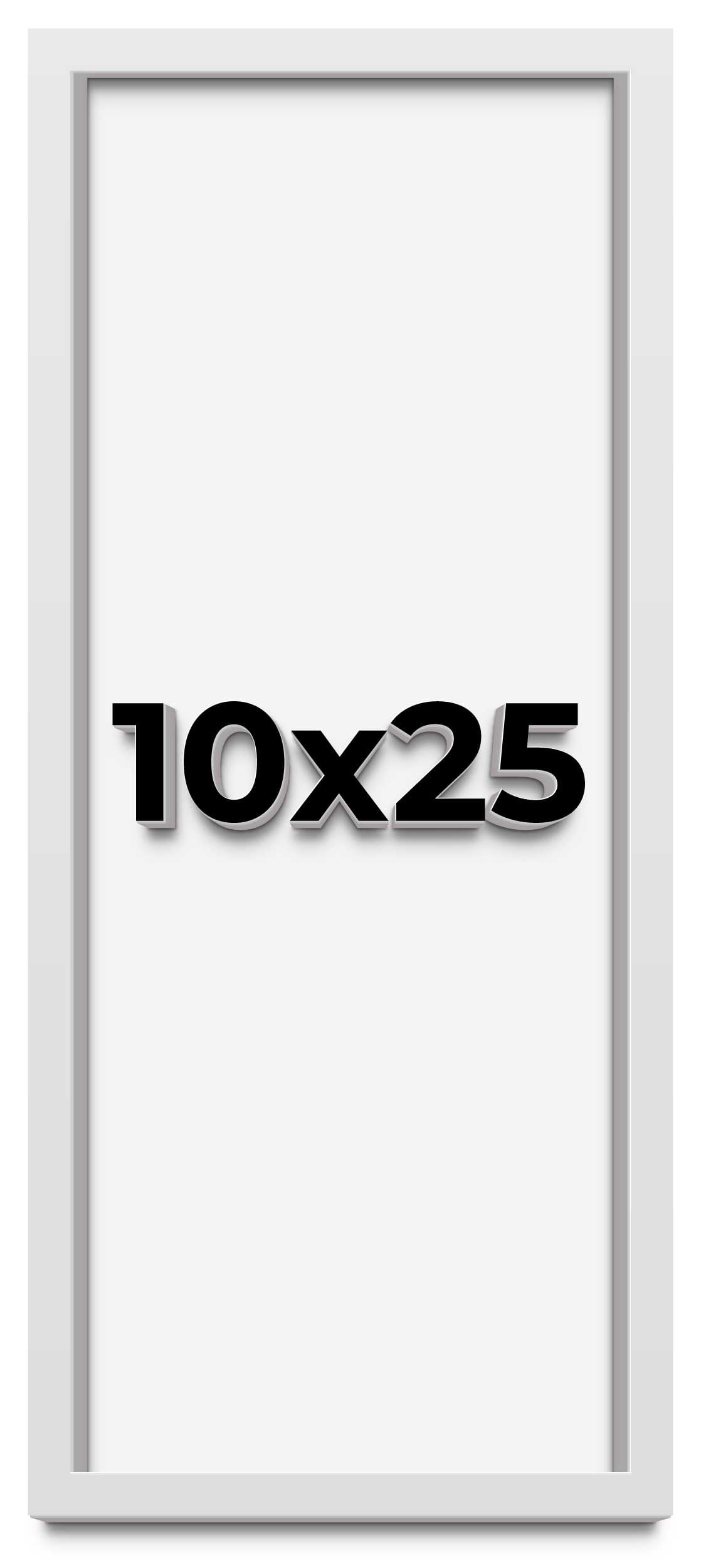 10x25 Shadow Box Frame White | 1 Inches Deep Real Wood Contemporary ...