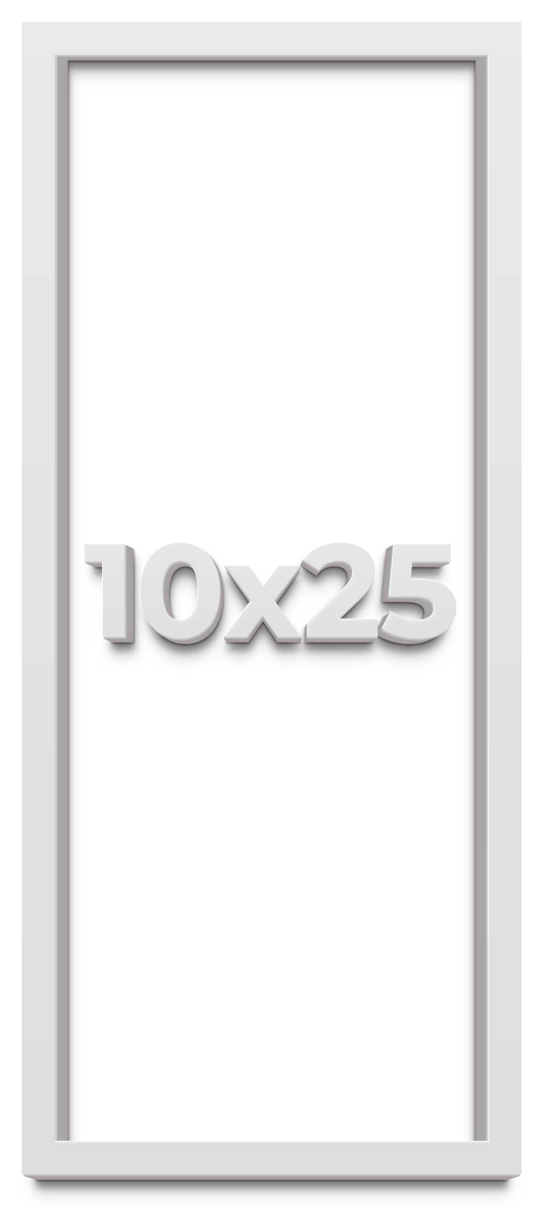 10x25 Shadow Box Frame White | 2 Inches Deep Real Wood Contemporary ...