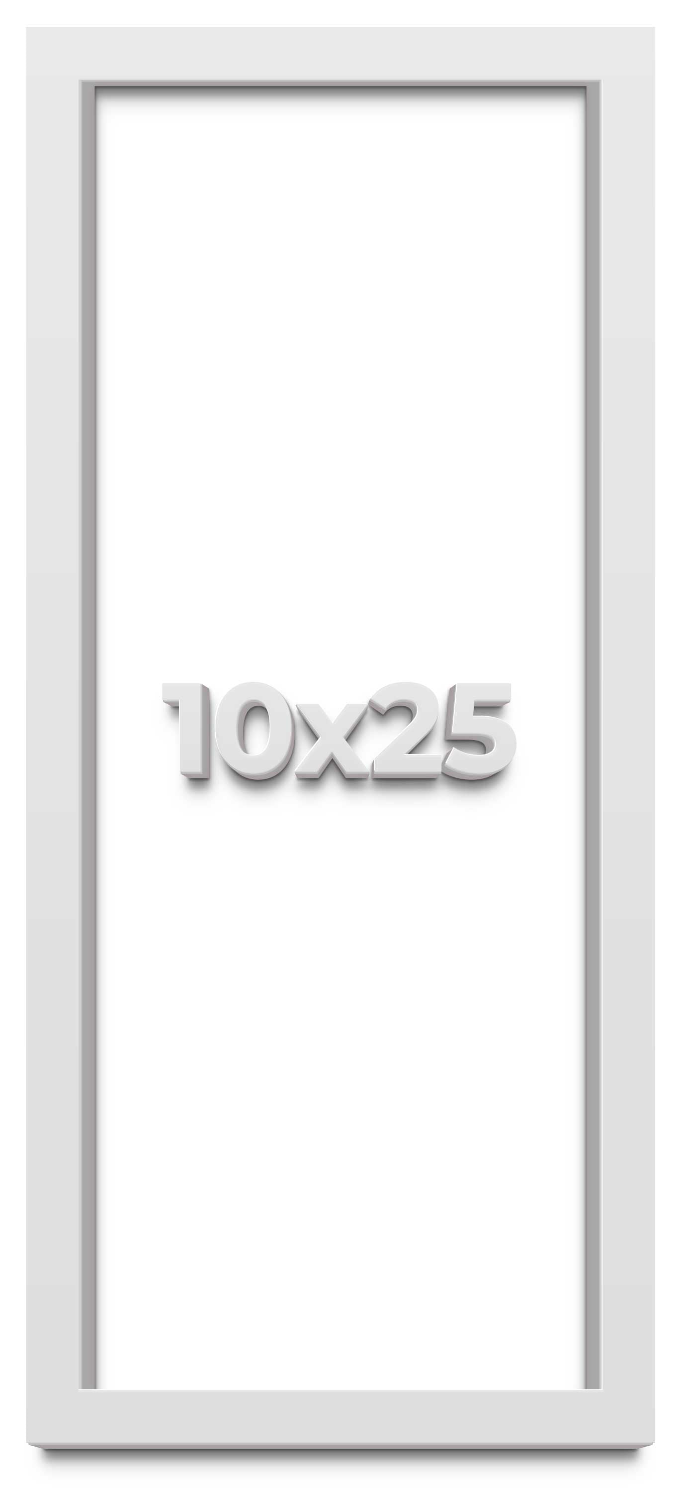 10x25 Shadow Box High Gloss White Display Frame | 1.625 Inches Deep | 1 ...