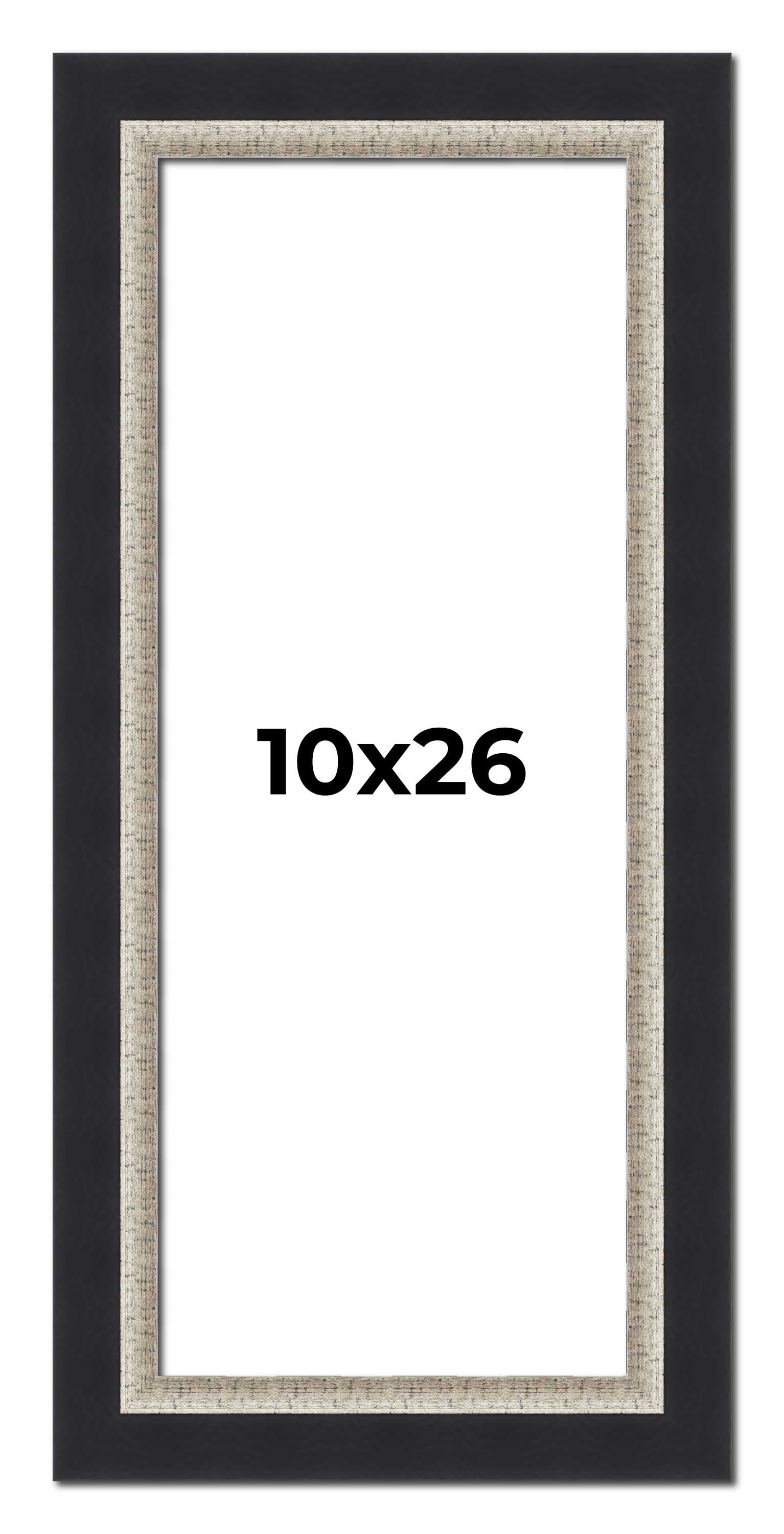 10x26 Frame Black Real Wood Picture Frame Width 2.25 Inches | Interior ...