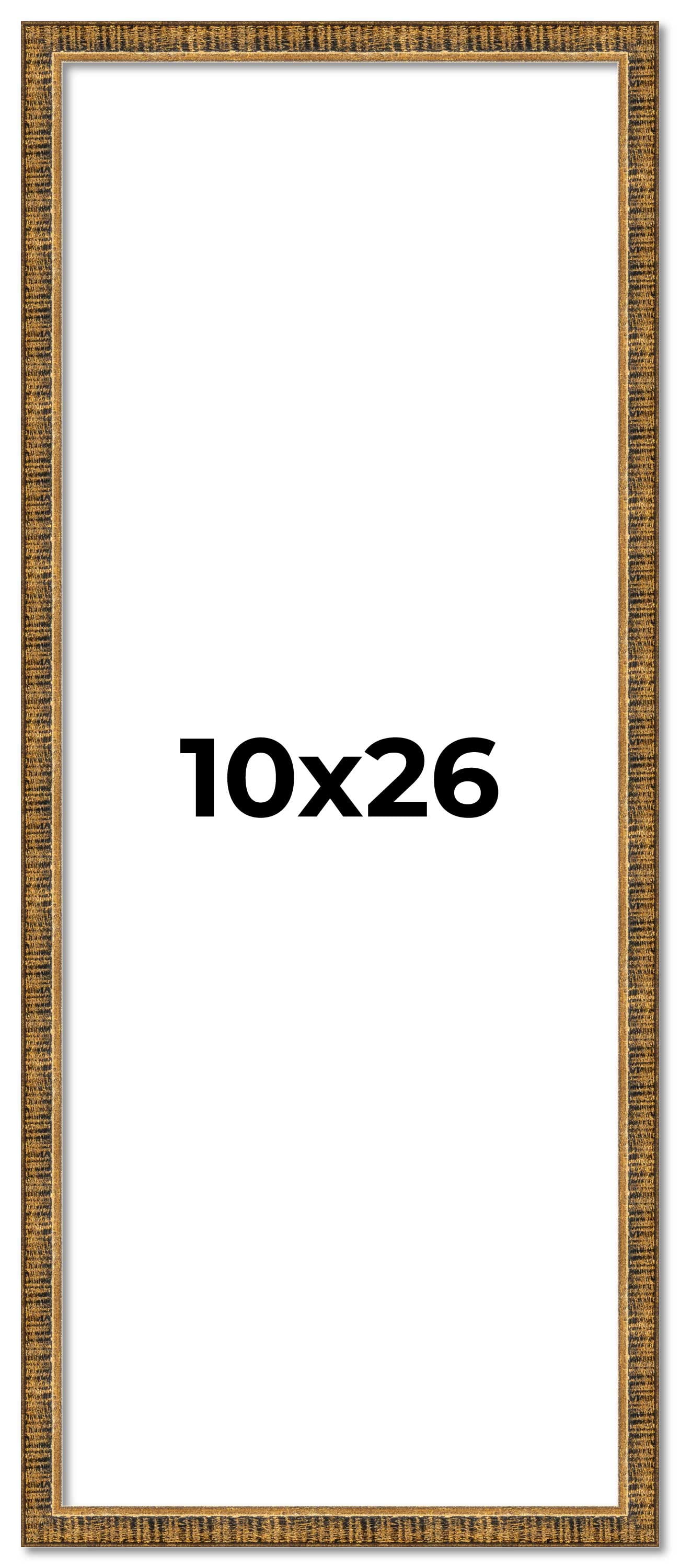 10x26 Frame Gold Kingsley Distressed Solid Wood Picture Frame Width 0. ...