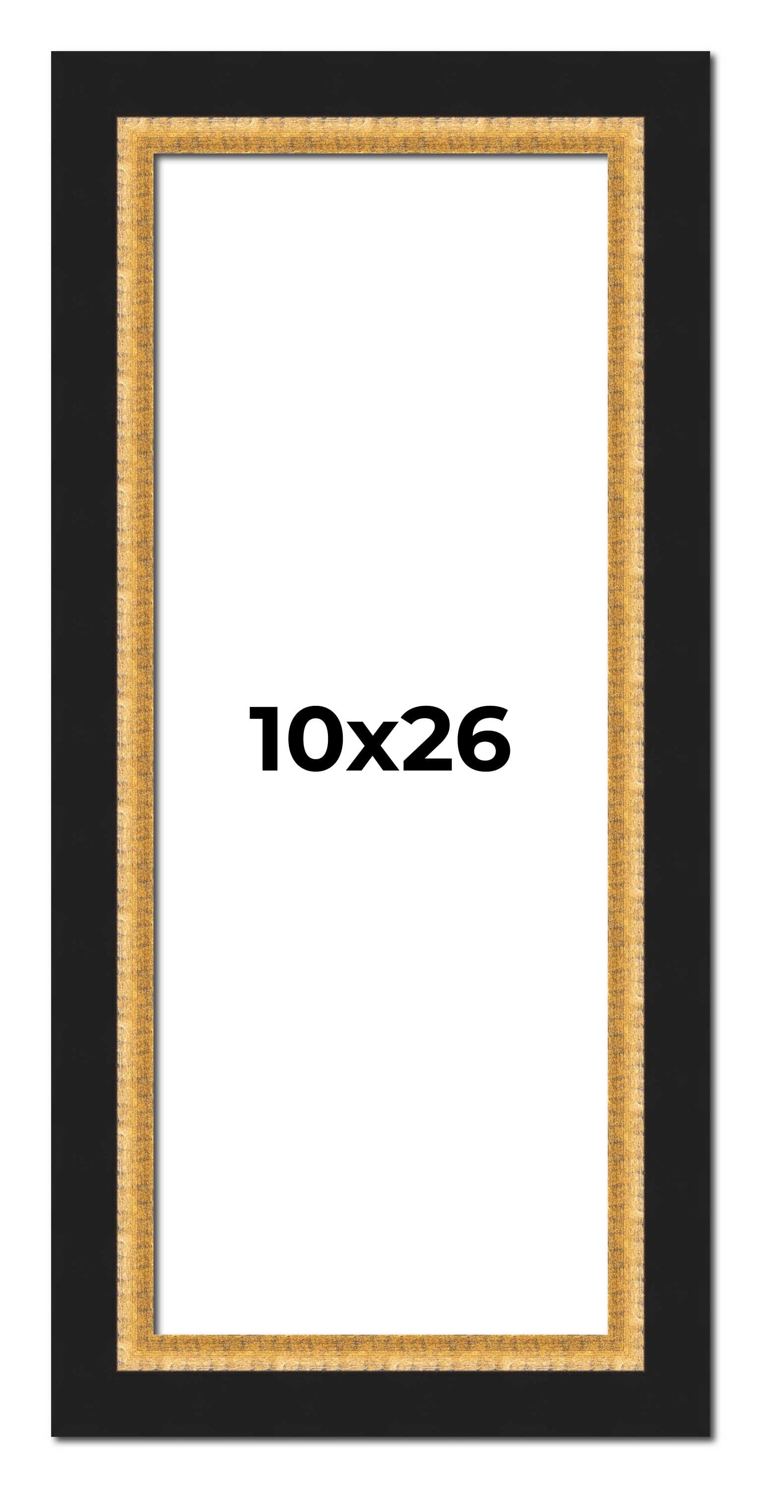 10x26 Frame Gold Real Wood Picture Frame Width 2.25 Inches | Interior ...