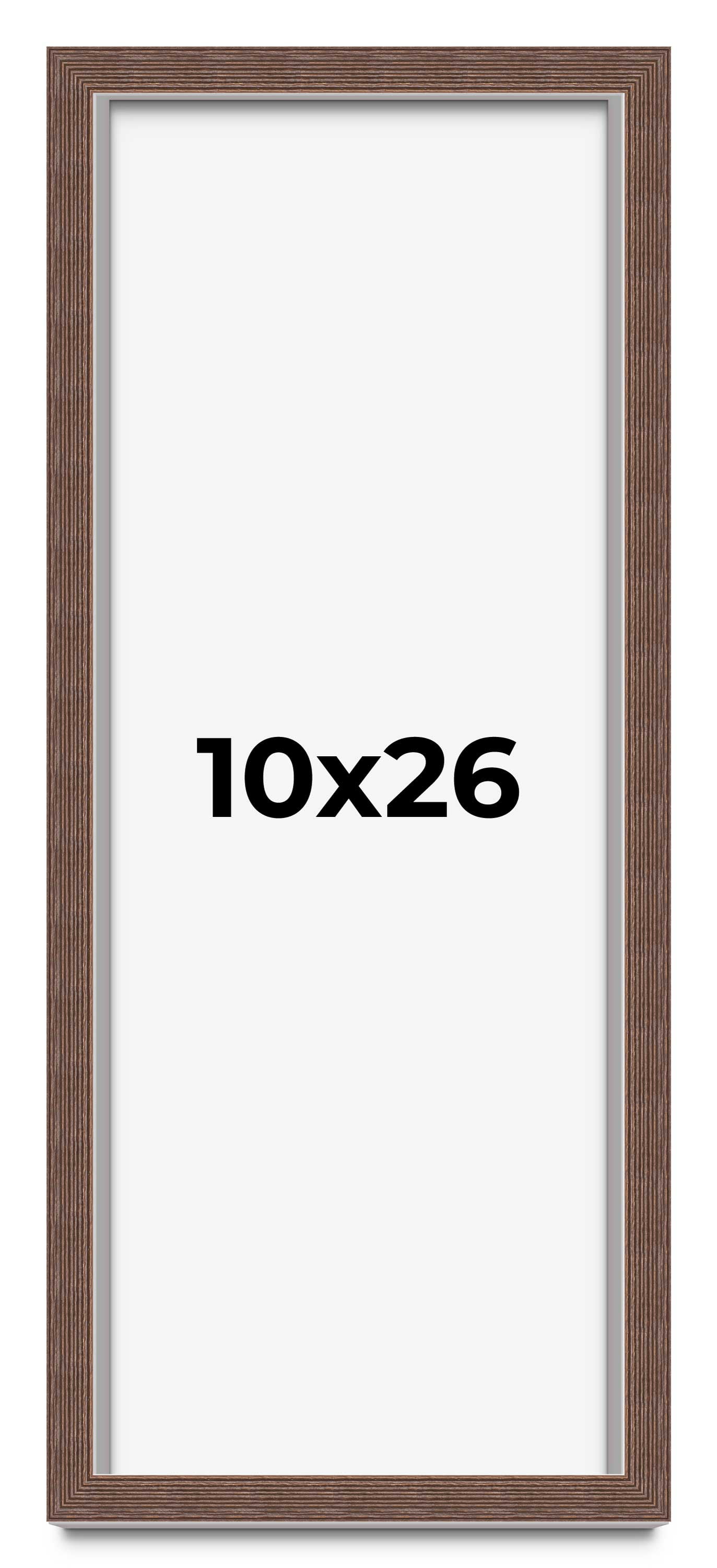10x26 Shadow Box Frame Brown | 1.125 inches Deep Real Wood Rustic ...