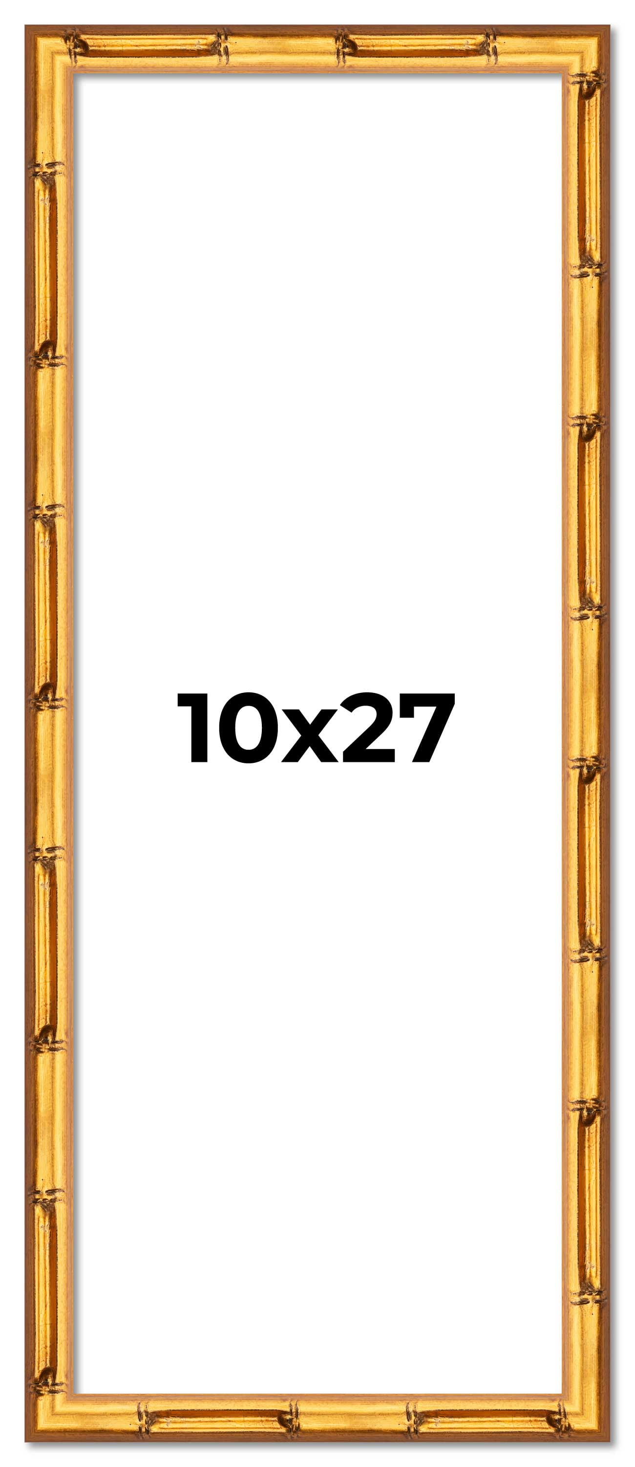 10x27 Frame Gold Bamboo Solid Wood Picture Frame | 0.75 Inch Moulding ...