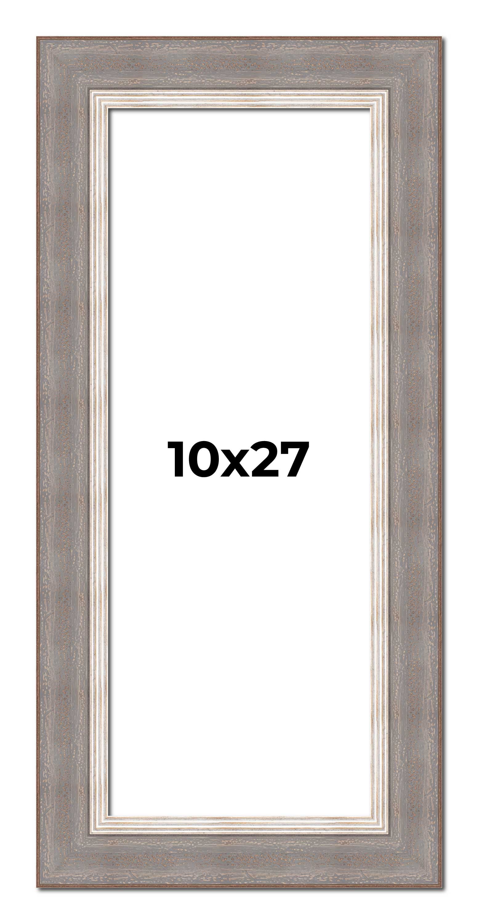 10x27 Frame Grey Real Wood Picture Frame Width 2.75 Inches | Interior ...