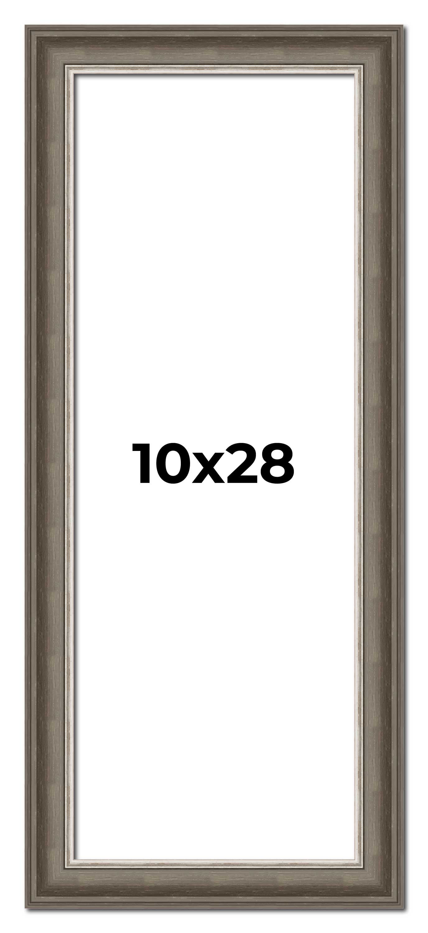 10x28 Frame Brown Solid Wood Picture Frame | 1.75 Inch Moulding Width ...