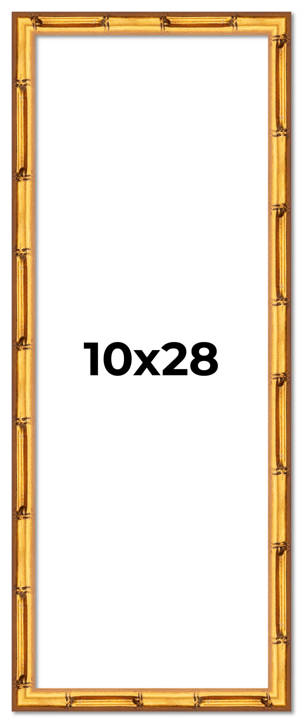 10x28 Frame Gold Bamboo Solid Wood Picture Frame | 1 Inch Moulding ...