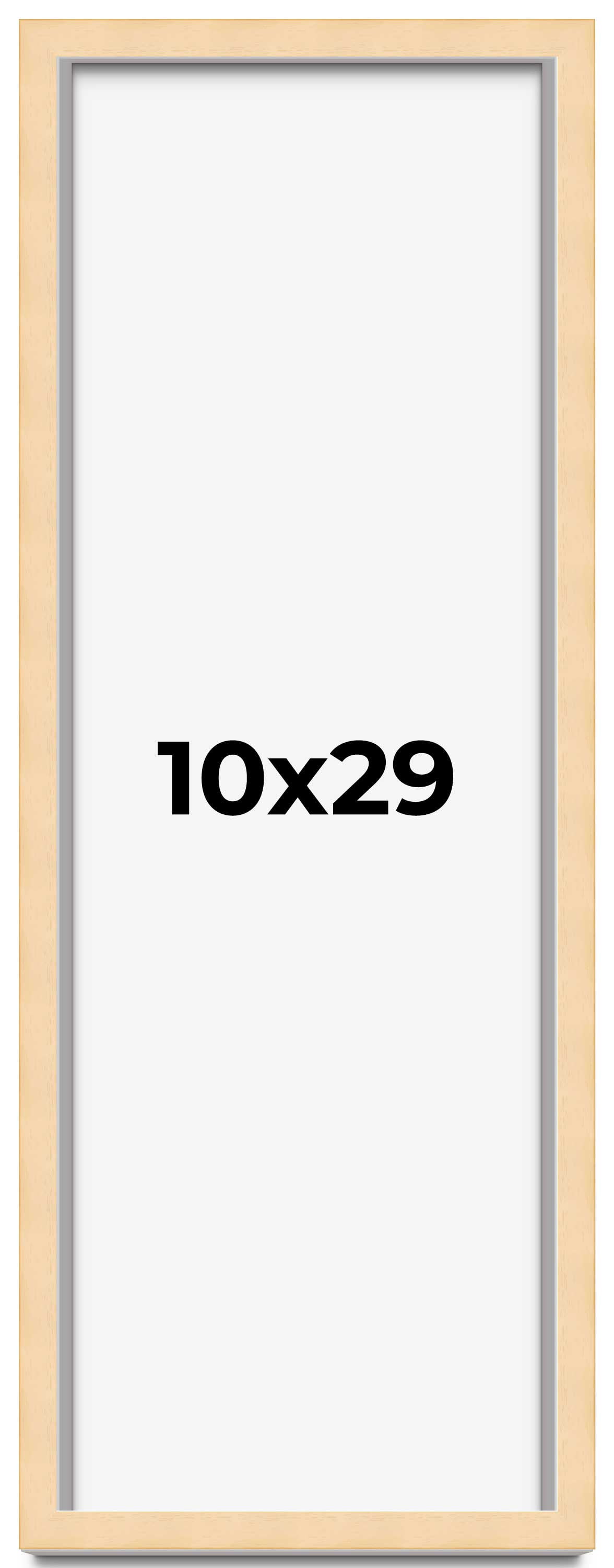 10x29 Frame Natural Wood Picture Frame | 0.75 Inch Moulding Width ...