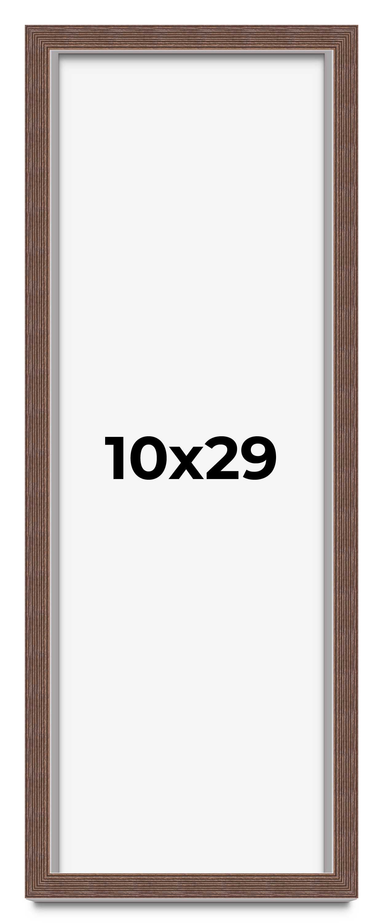 10x29 Shadow Box Frame Brown | 1.125 inches Deep Real Wood Rustic ...