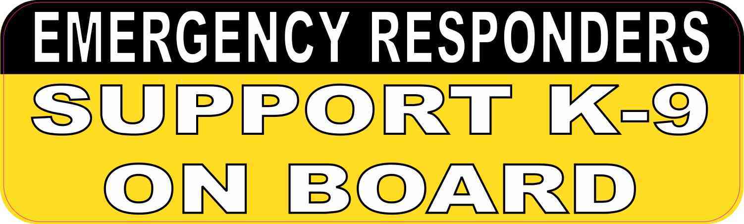 10x3 Support K9 On Board Car Bumper Sticker Vinyl Truck Window Decal ...