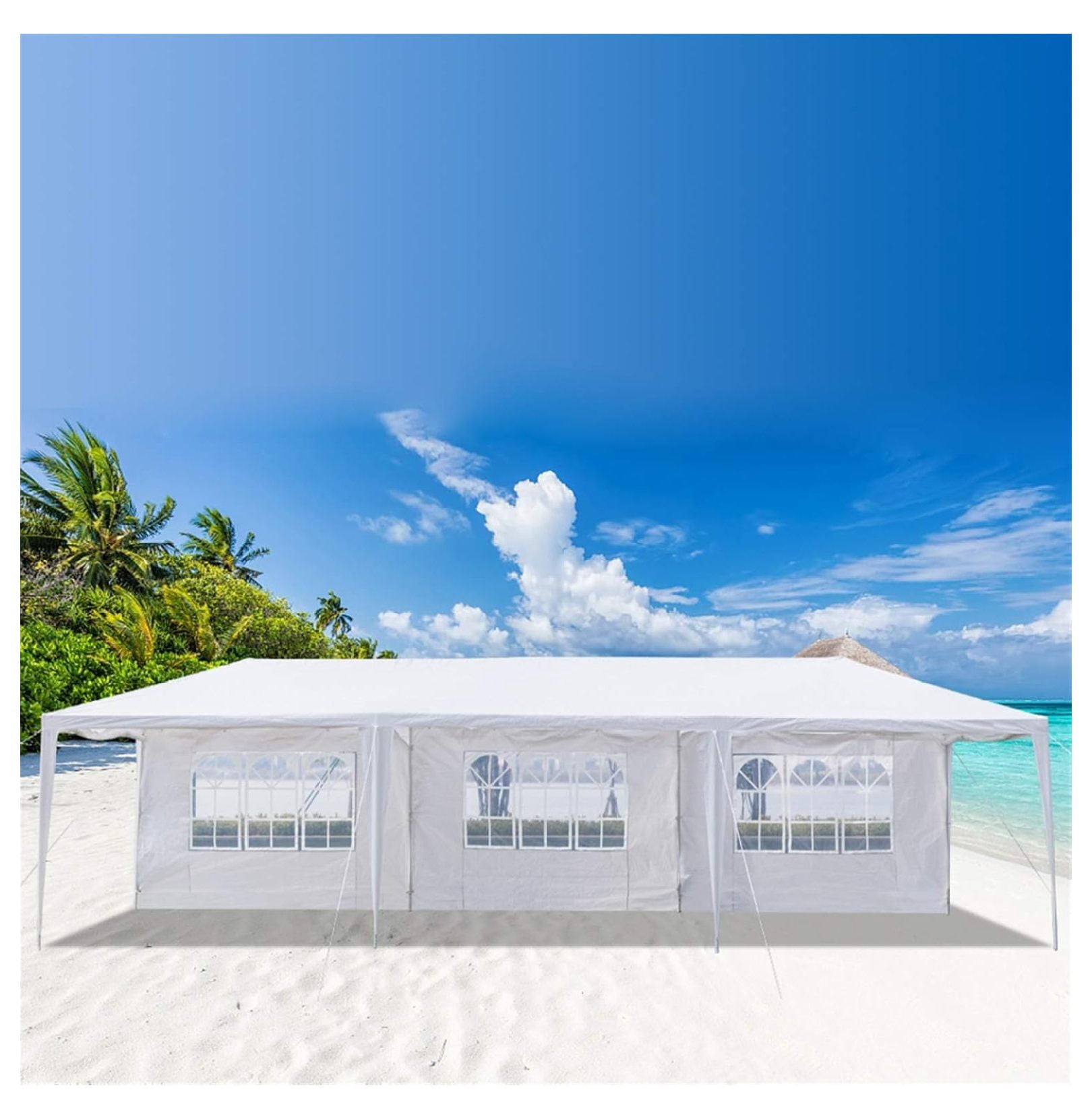 10x30 FT Heavy Duty Canopy Tent, Stable Spiral Tubes Waterproof Outdoor ...