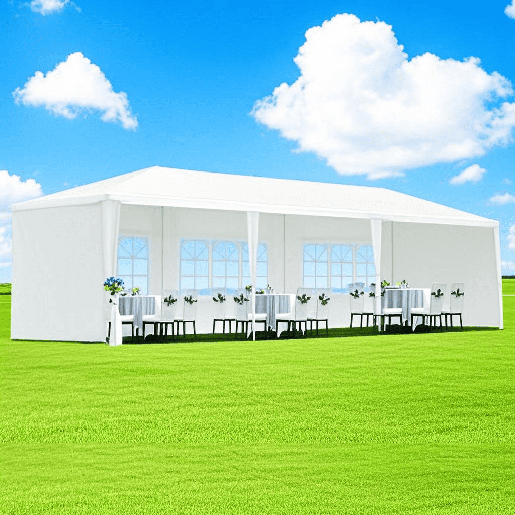10x30 Foot Outdoor Gazebo Tent, Wedding Party Canopy with 8 Removable ...