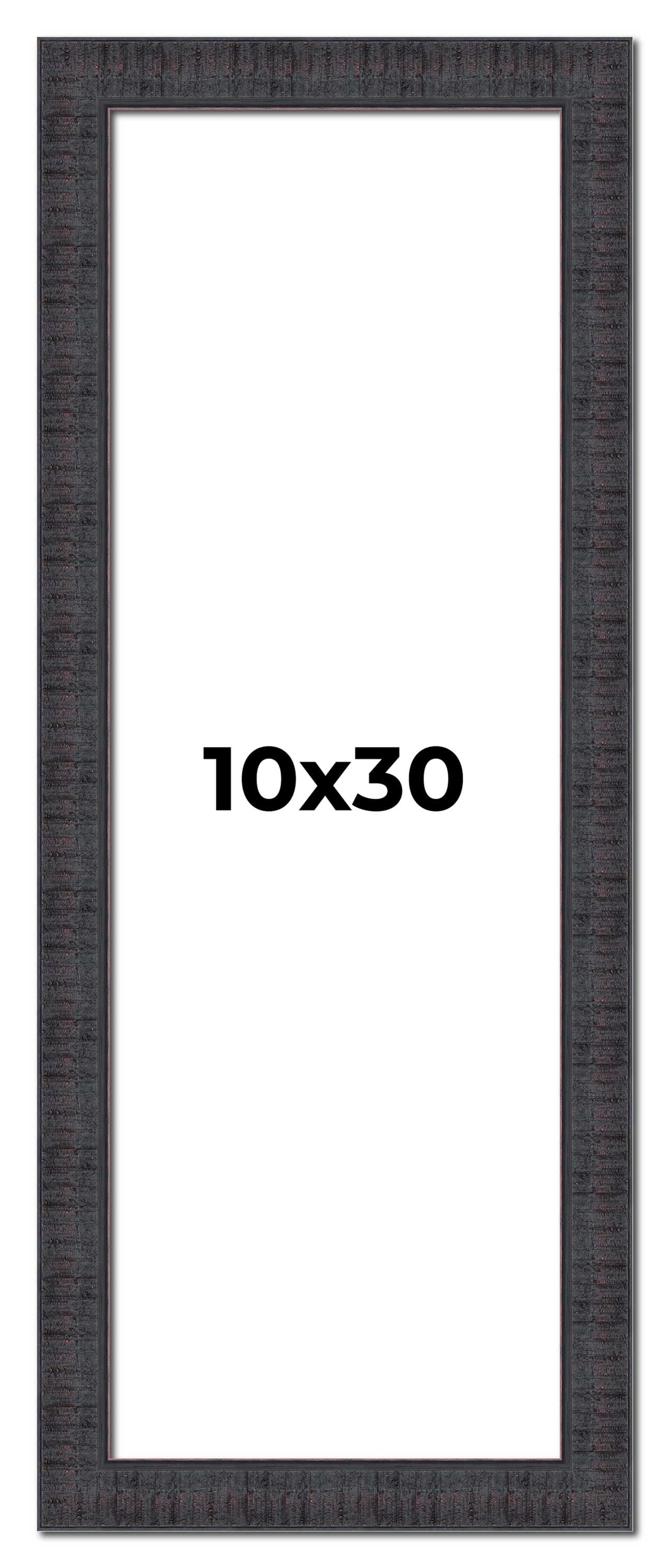 10x30 Frame Brown Rustic Solid Wood Picture Frame 1.5 Inches Wide ...