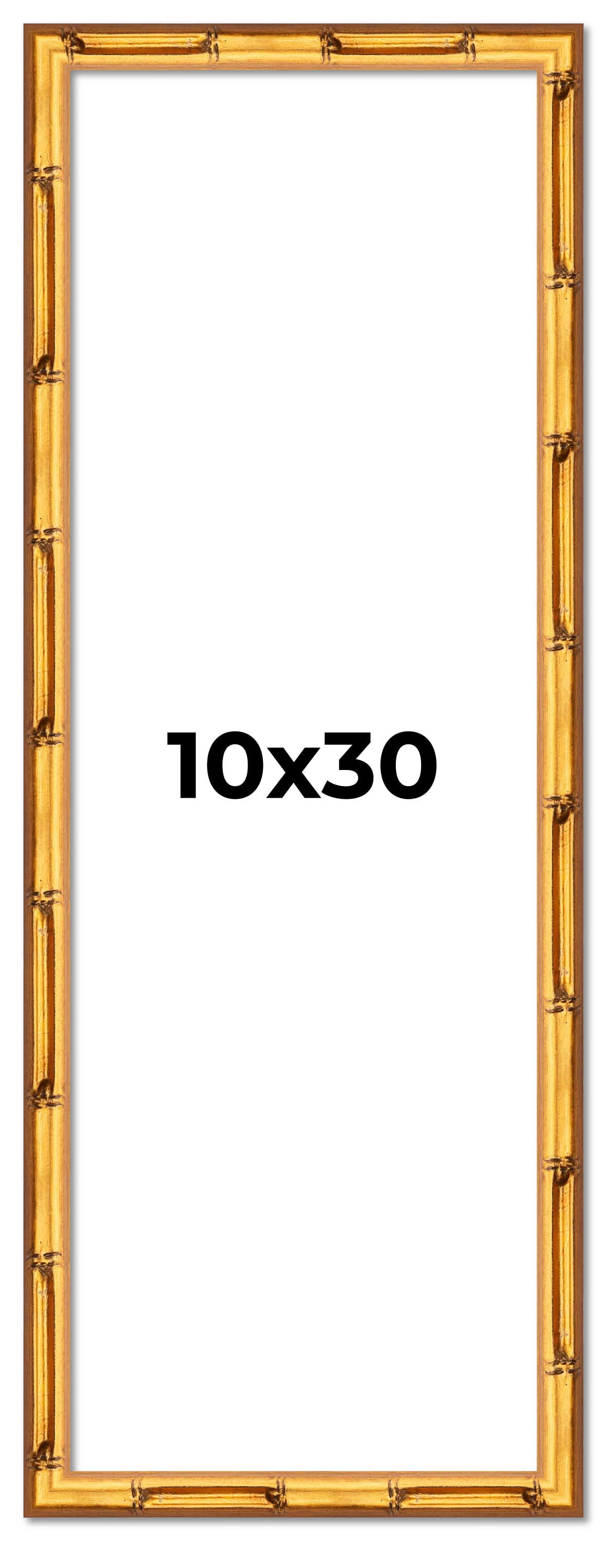 10x30 Frame Gold Bamboo Picture Frame - Complete Modern Photo Frame ...