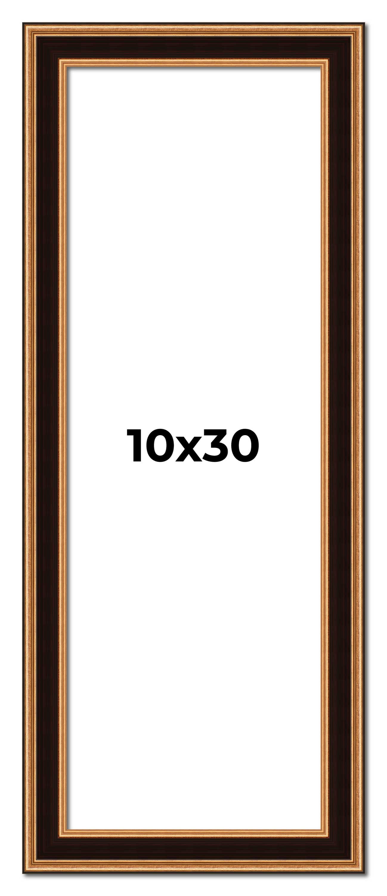 10x30 Frame Gold Brown Plein Air Vintage Solid Wood Picture Frame | 1. ...