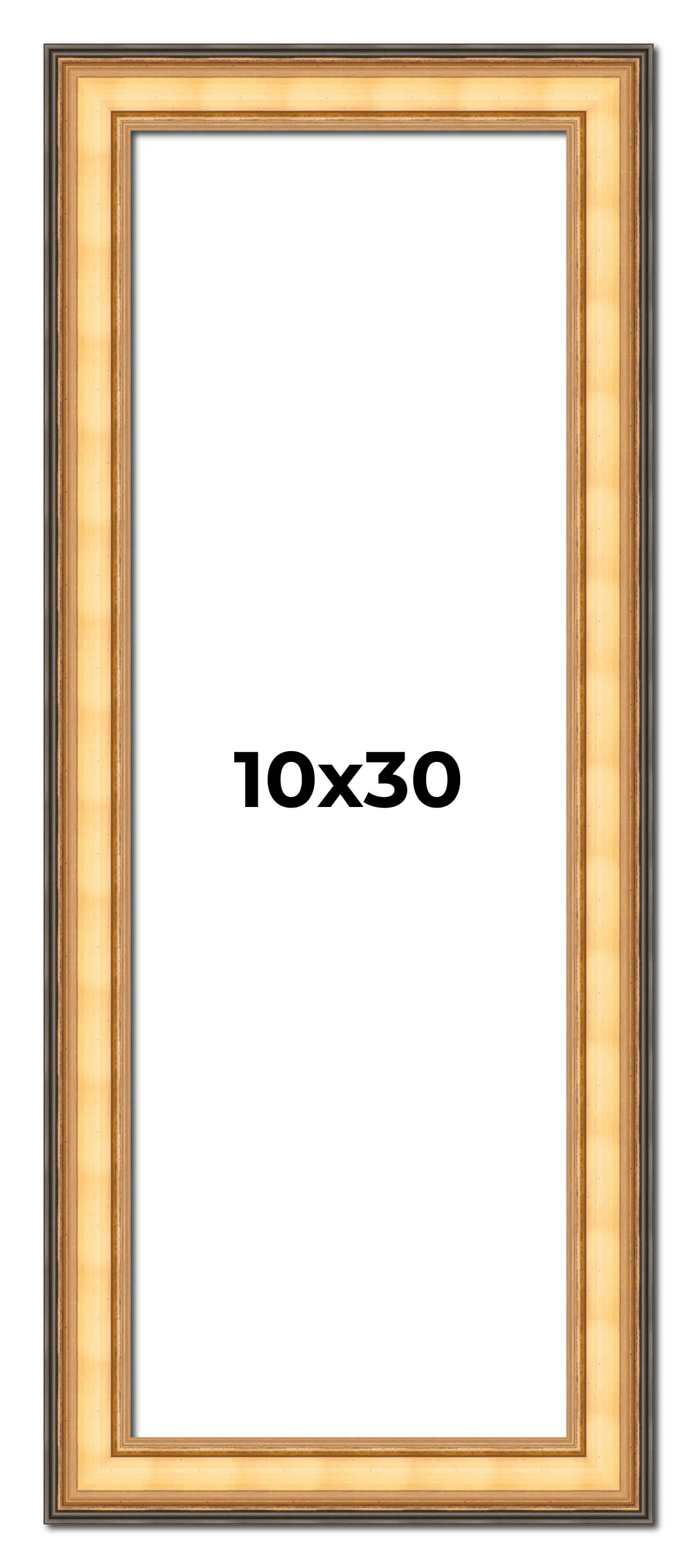 10x30 Frame Gold Plein Aire Solid Wood Picture Frame Width 2 Inches ...