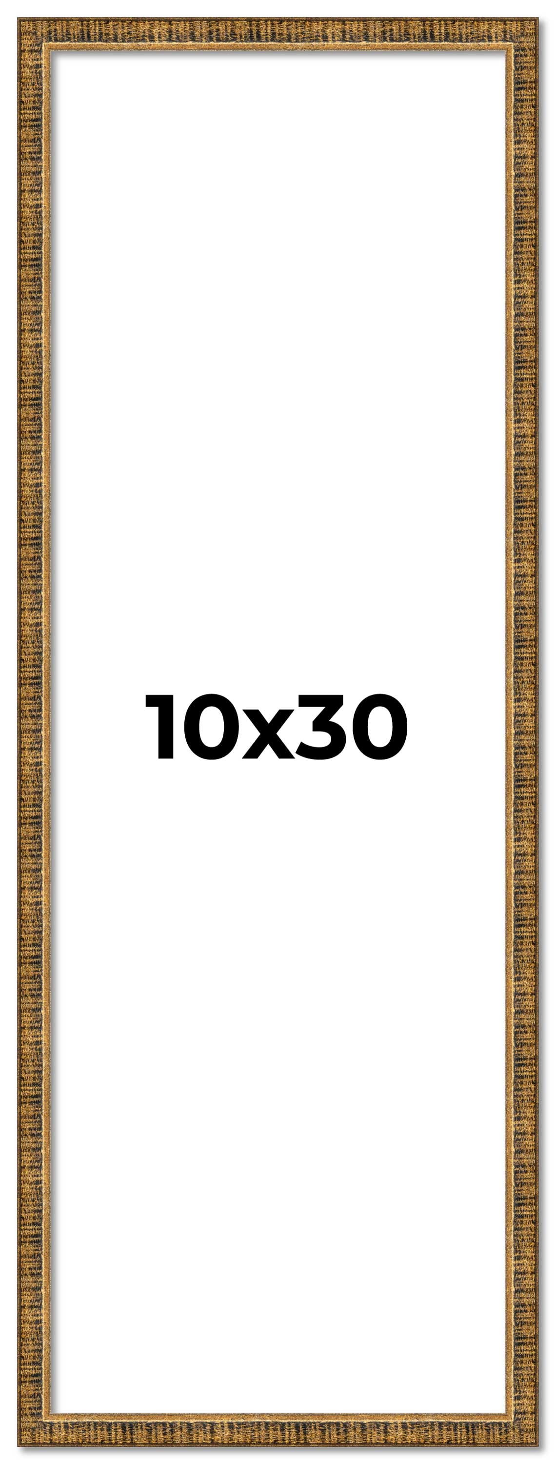 10x30 Frame Gold Solid Wood Picture Frame - Complete Modern Photo Frame ...
