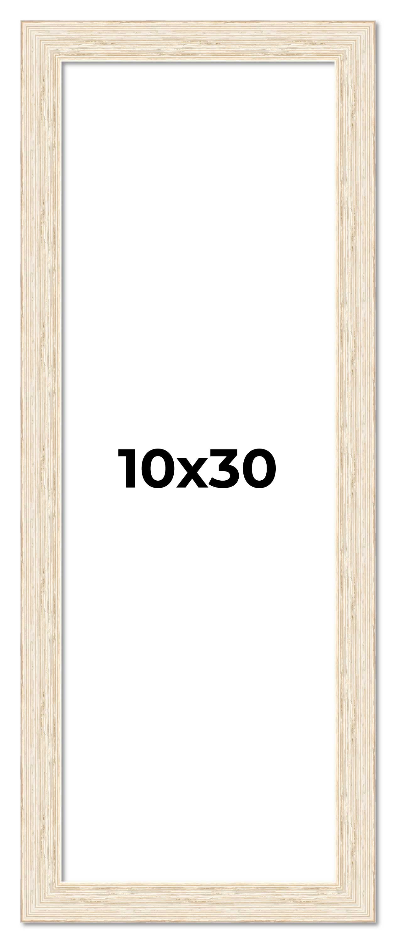 10x30 Frame White Barnwood Picture Frame - Modern Photo Frame Includes ...