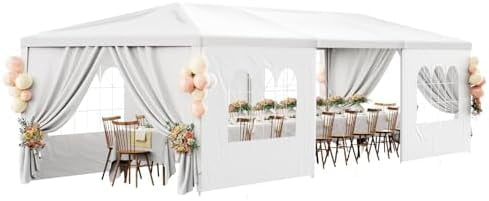 10x30 Outdoor Party Tent White Tents for Parties Heavy Duty Canopy Tent ...