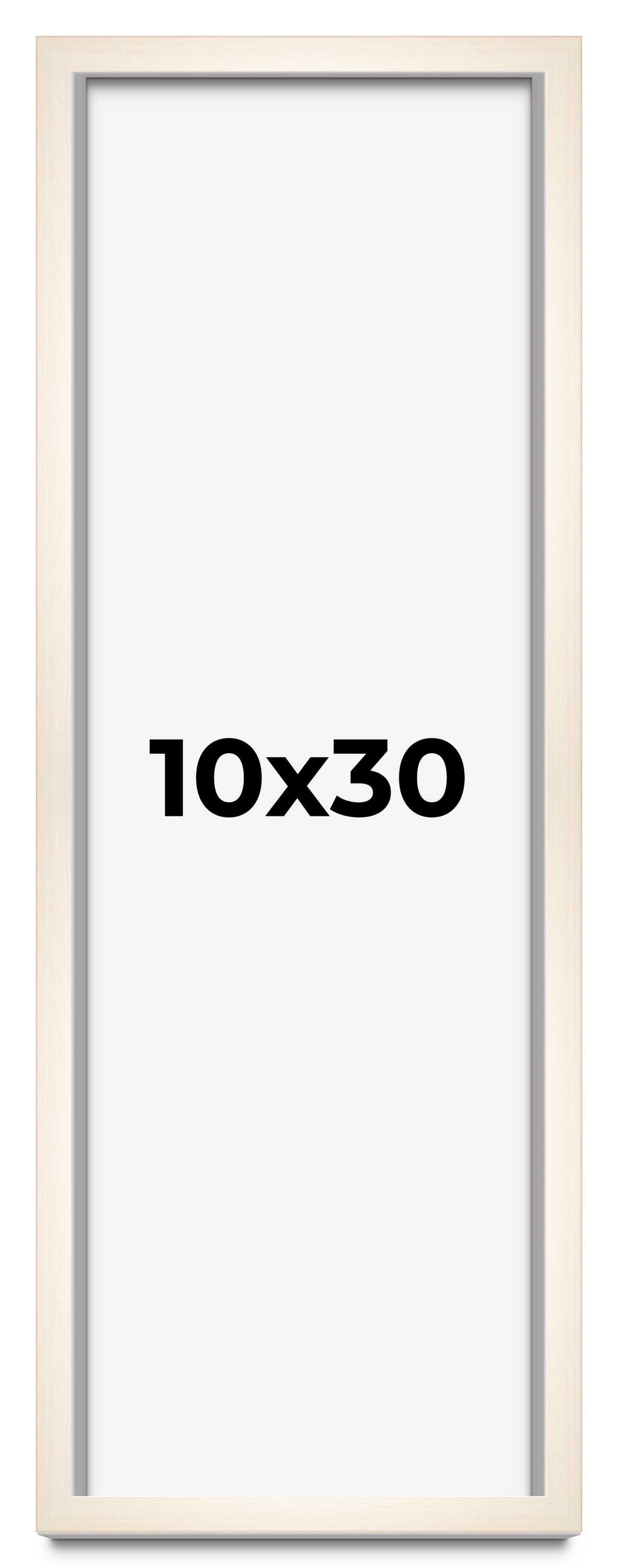 10x30 Shadow Box Cream of Wheat White Washed Display Frame | 0.875 ...
