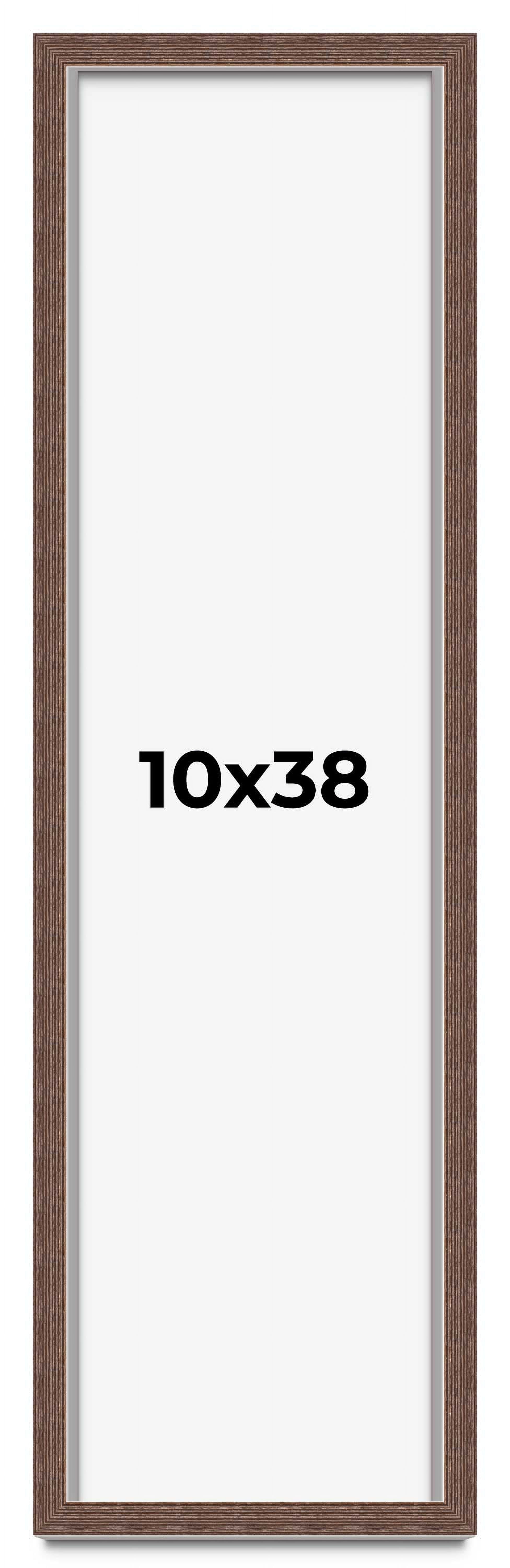 10x38 Shadow Box Frame Brown | 1.125 inches Deep Real Wood Rustic ...