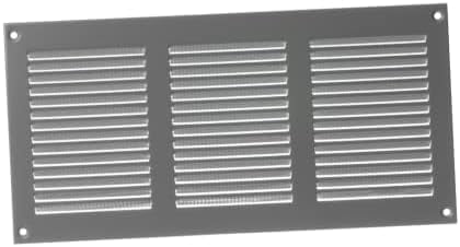 10x4 Duct Opening - Vent Cover with Screen Mesh - Grey Register Metal ...