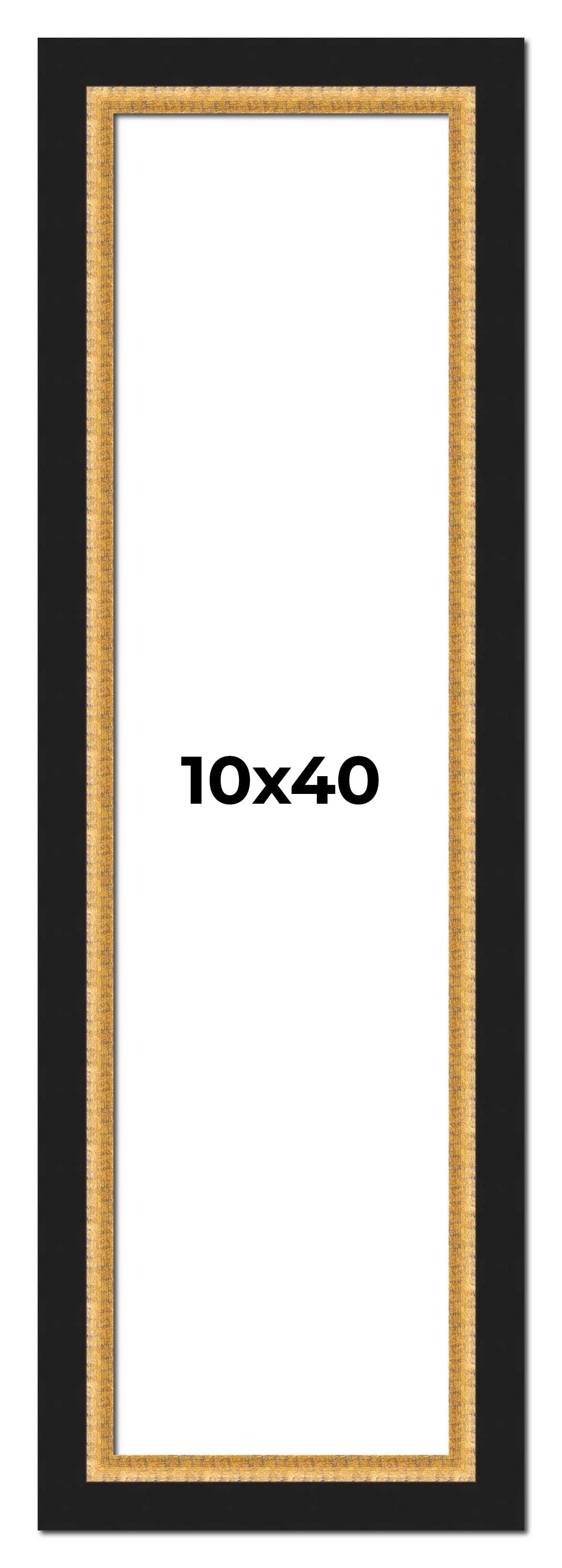 10x40 Frame Gold Real Wood Picture Frame Width 2.25 Inches | Interior ...