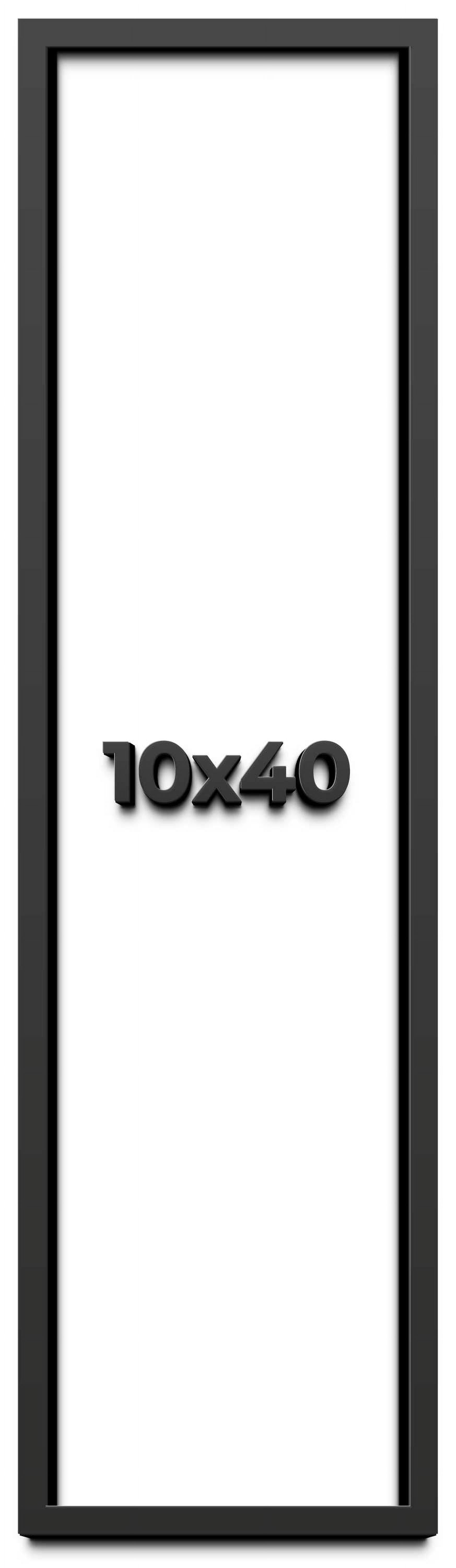 10x40 Shadow Box Frame Black | 1 inches Deep Real Wood Contemporary ...
