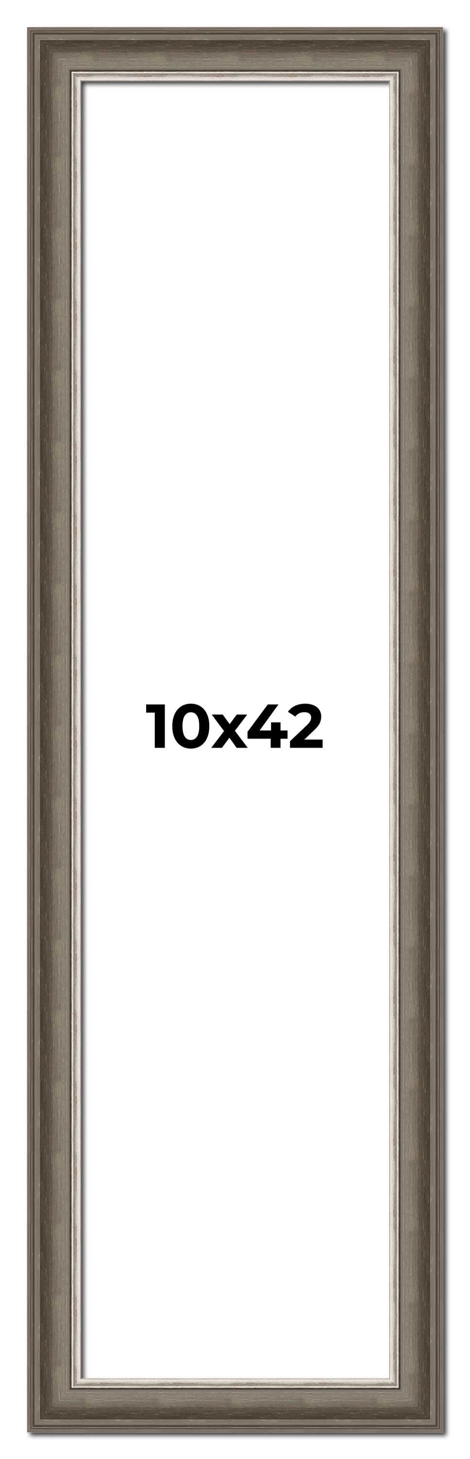 10x42 Frame Brown Solid Wood Picture Frame | 1.75 Inch Moulding Width ...