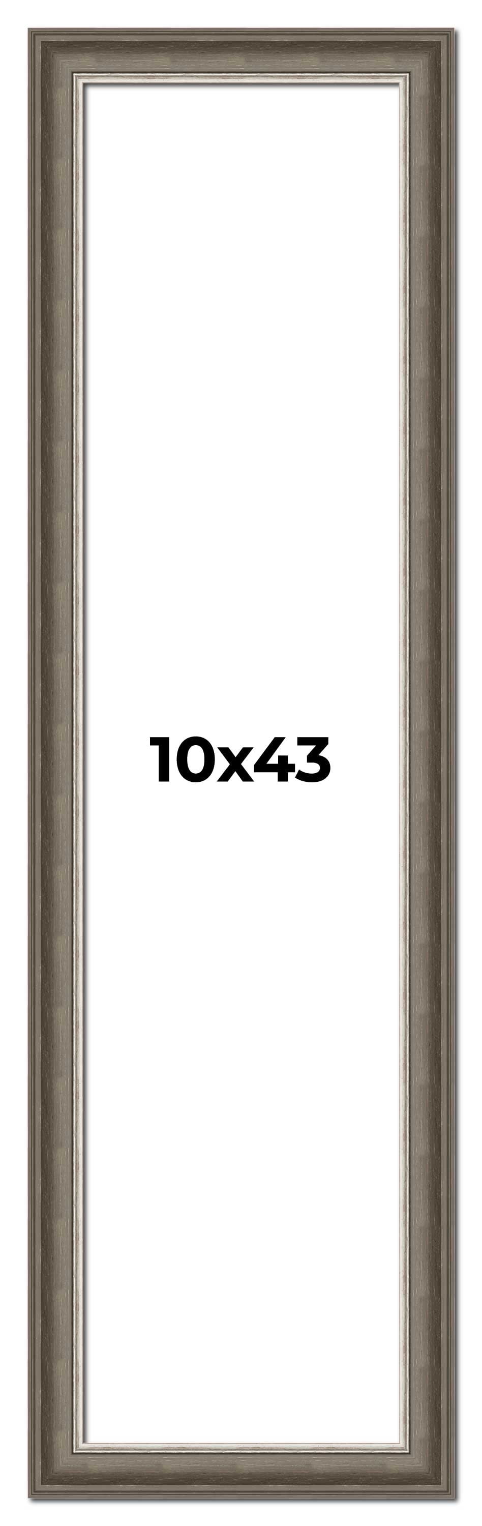 10x43 Frame Brown Solid Wood Picture Frame | 1.75 Inch Moulding Width ...
