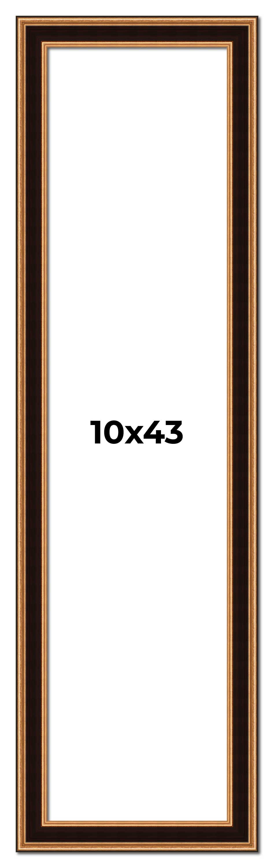 10x43 Frame Gold Brown Plein Air Vintage Solid Wood Picture Frame | 1. ...