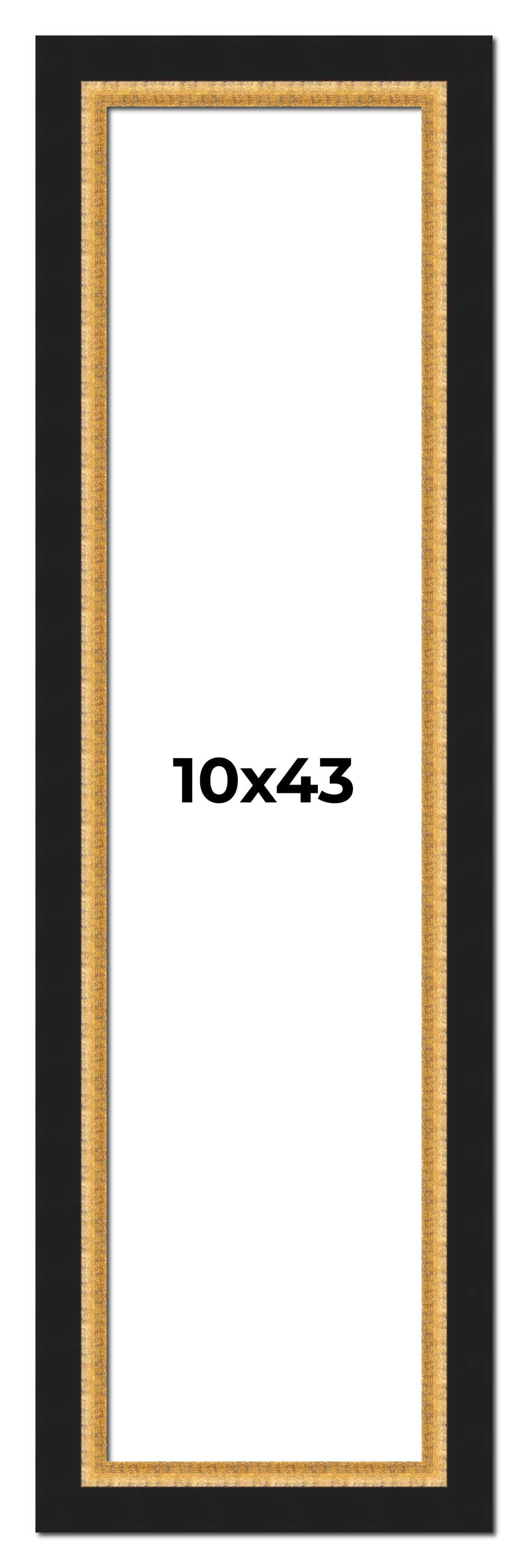 10x43 Frame Gold Real Wood Picture Frame Width 2.25 Inches | Interior ...