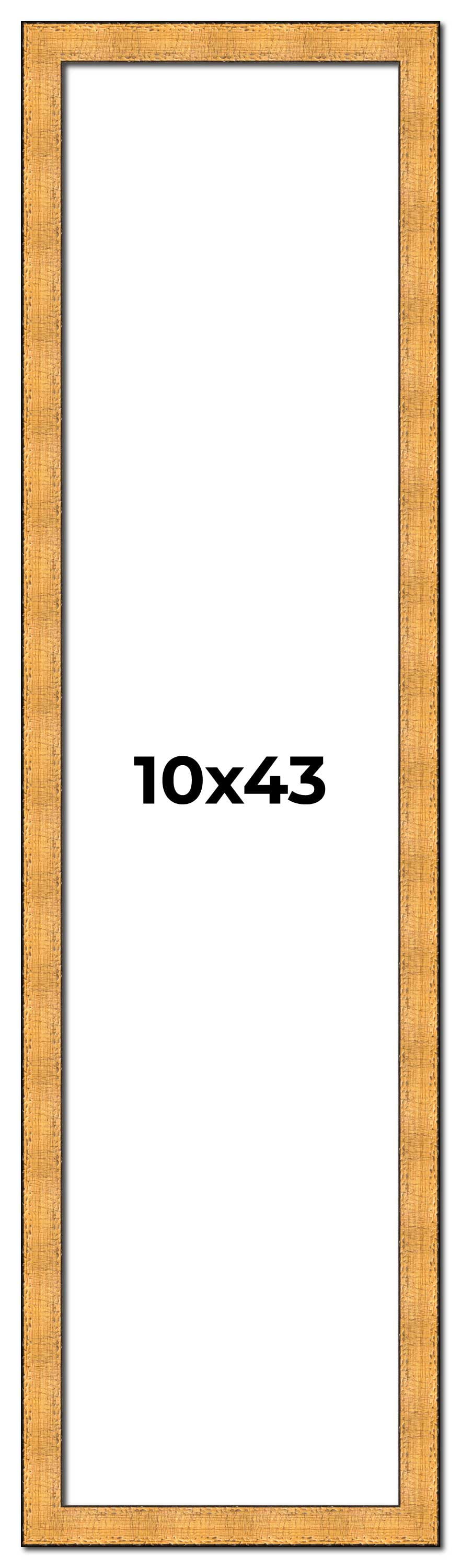 10x43 Frame Gold Rustic Solid Wood Picture Frame | 1.25 Inch Wide ...
