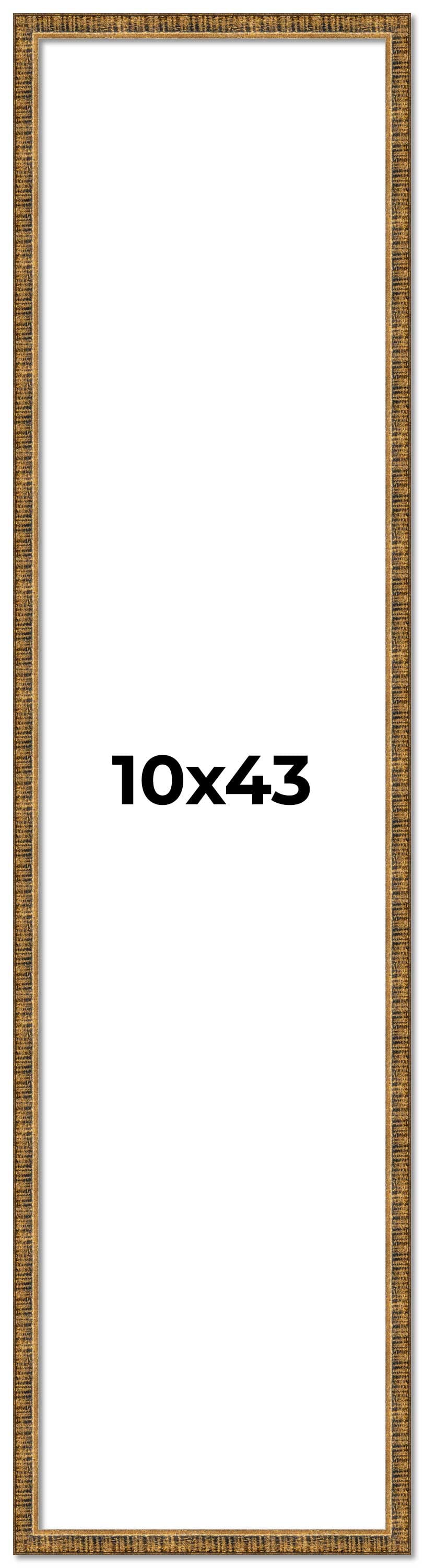 10x43 Frame Gold Solid Wood Picture Frame - Complete Modern Photo Frame ...