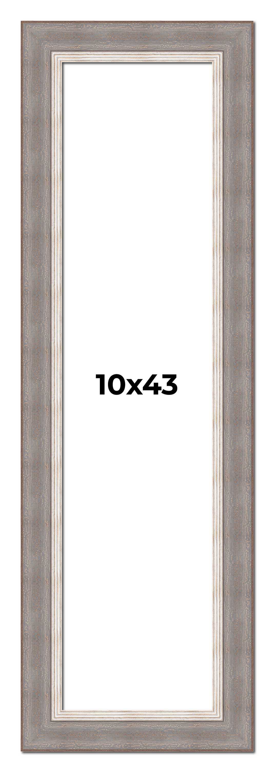 10x43 Frame Grey Real Wood Picture Frame Width 2.75 Inches | Interior ...