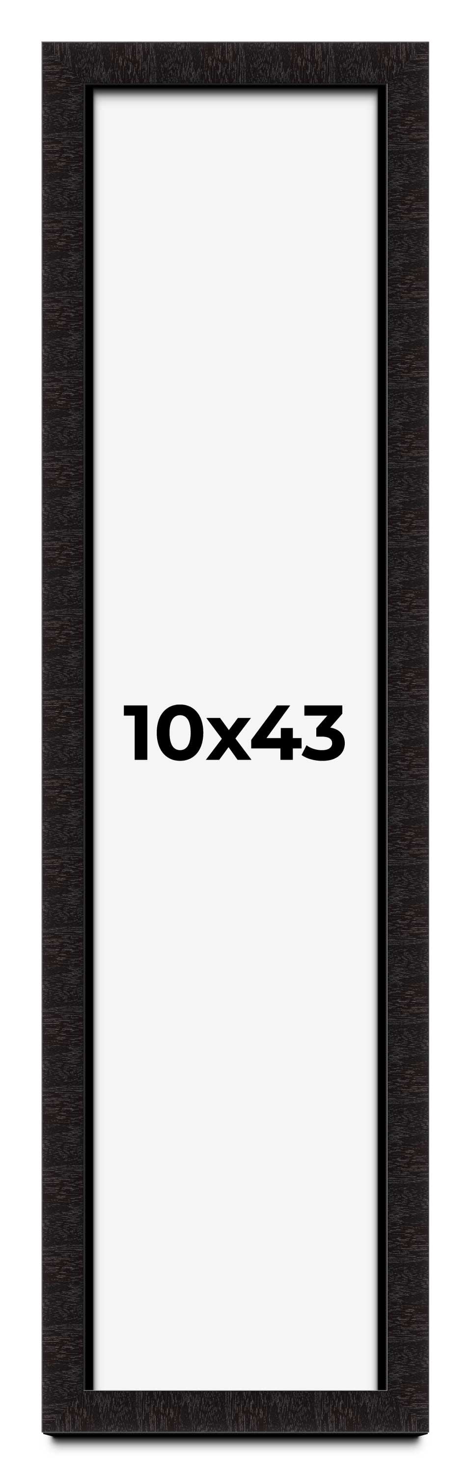 10x43 Shadow Box Black Solid Wood Display Picture Frame | 1 Inch Rabbet ...