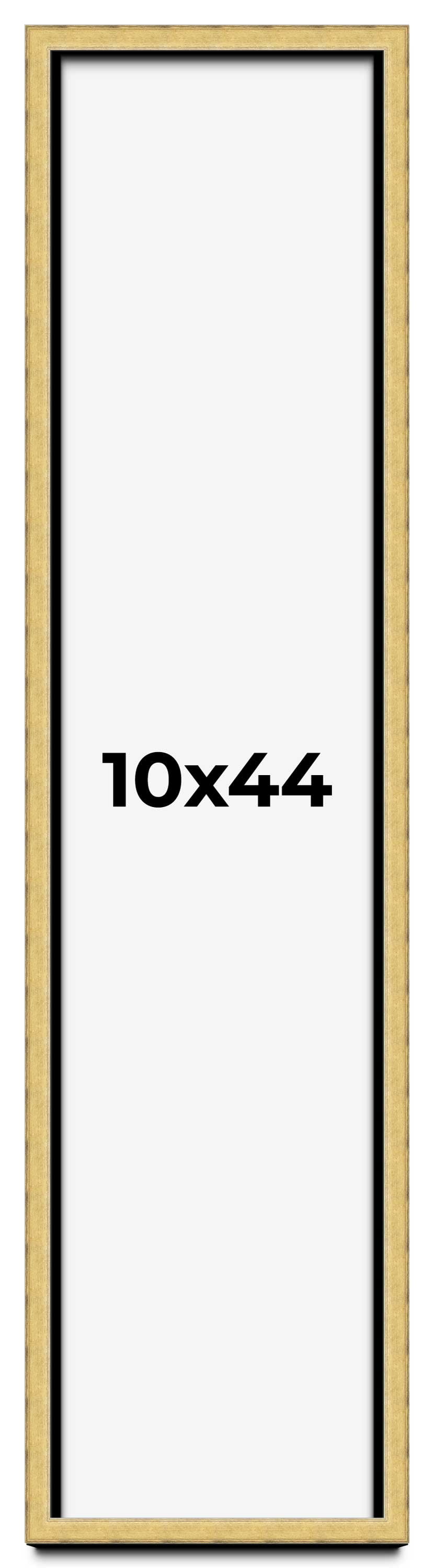 10x44 Shadow Box Frame Gold | 1.375 Inches Deep Real Wood Contemporary ...