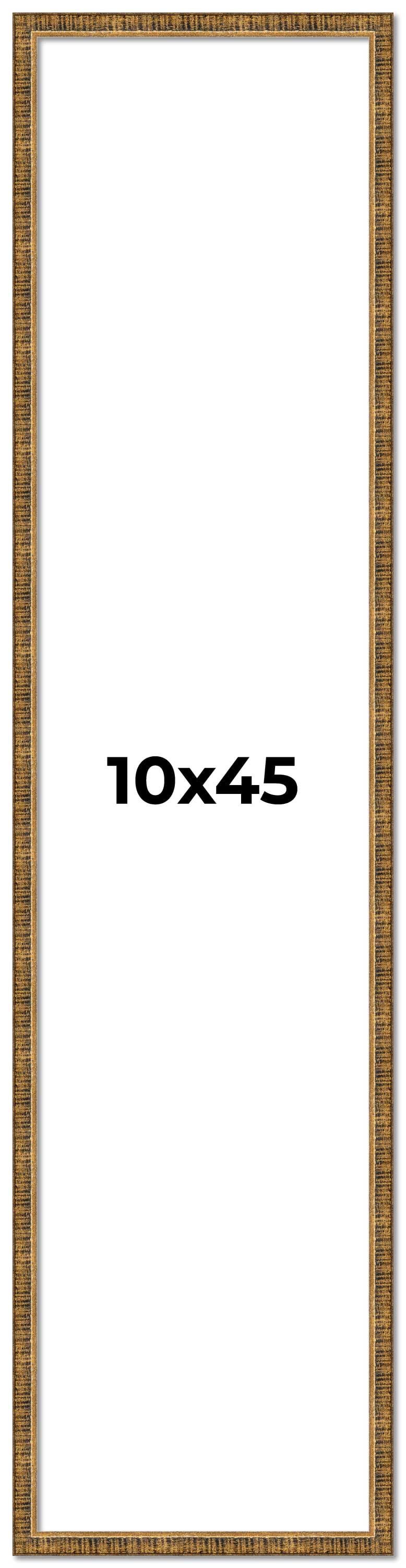 10x45 Frame Gold Solid Wood Picture Frame - Complete Modern Photo Frame ...
