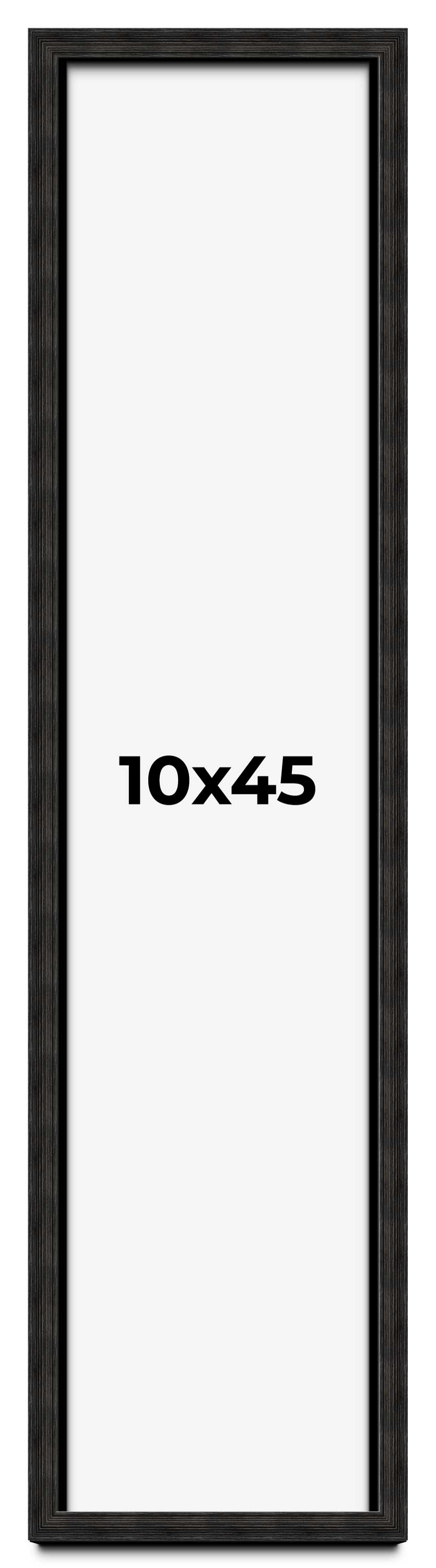 10x45 Shadow Box Black Rustic Barnwood Display Frame | 1.125 Inch Deep ...