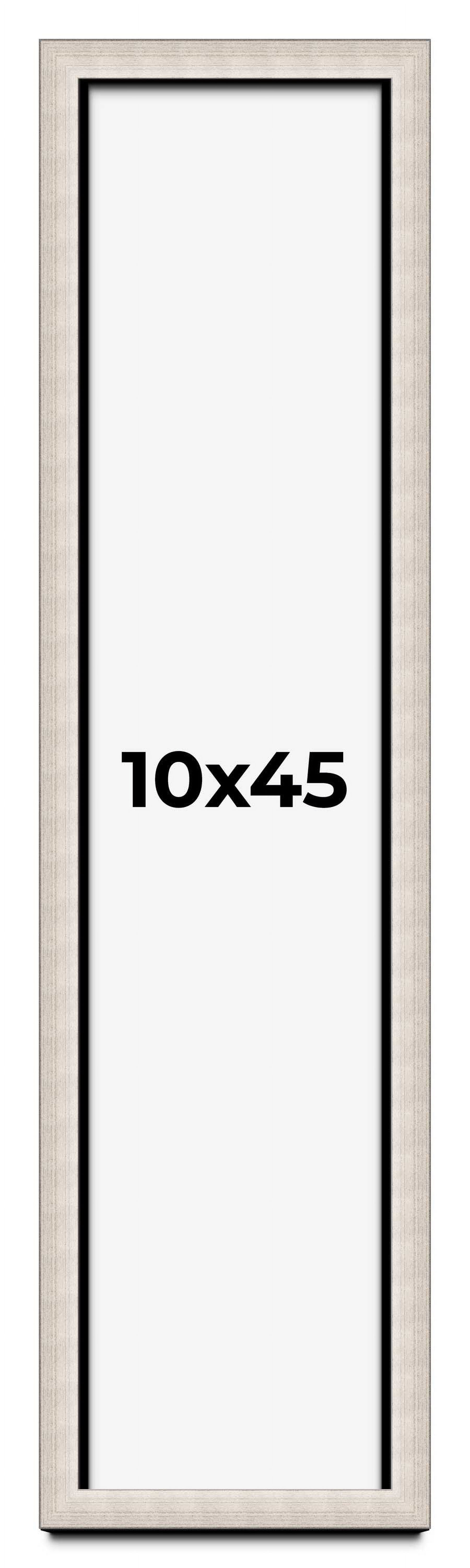 10x45 Shadow Box Brushed Silver | 1.5 Inch Deep | 1.25 Inch Moulding ...