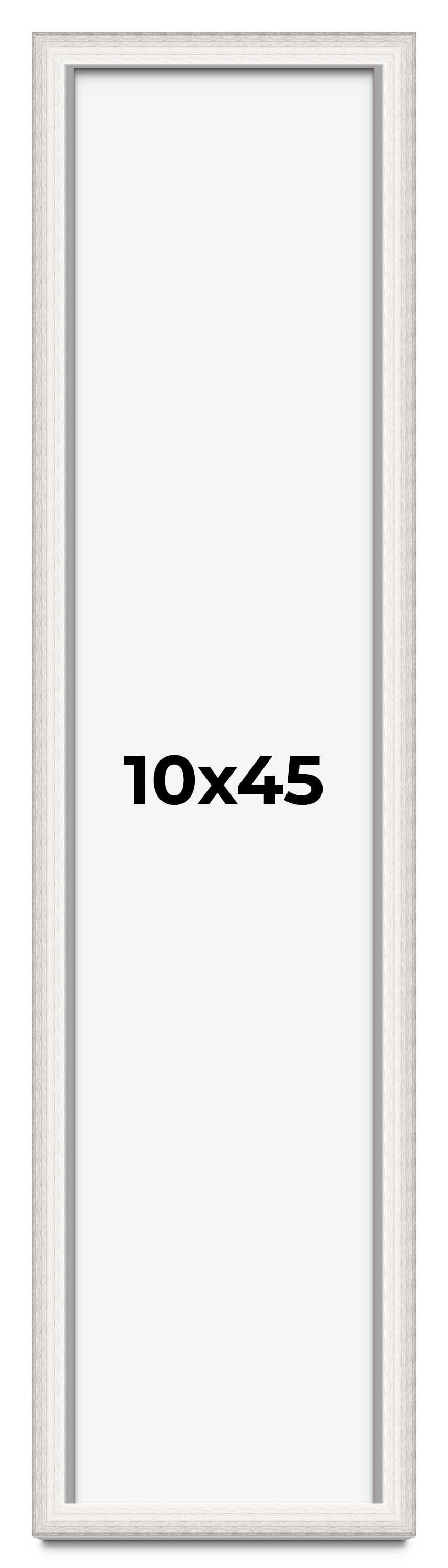 10x45 Shadow Box Silver Brushed Striped Display Frame | 1.625 Inches ...