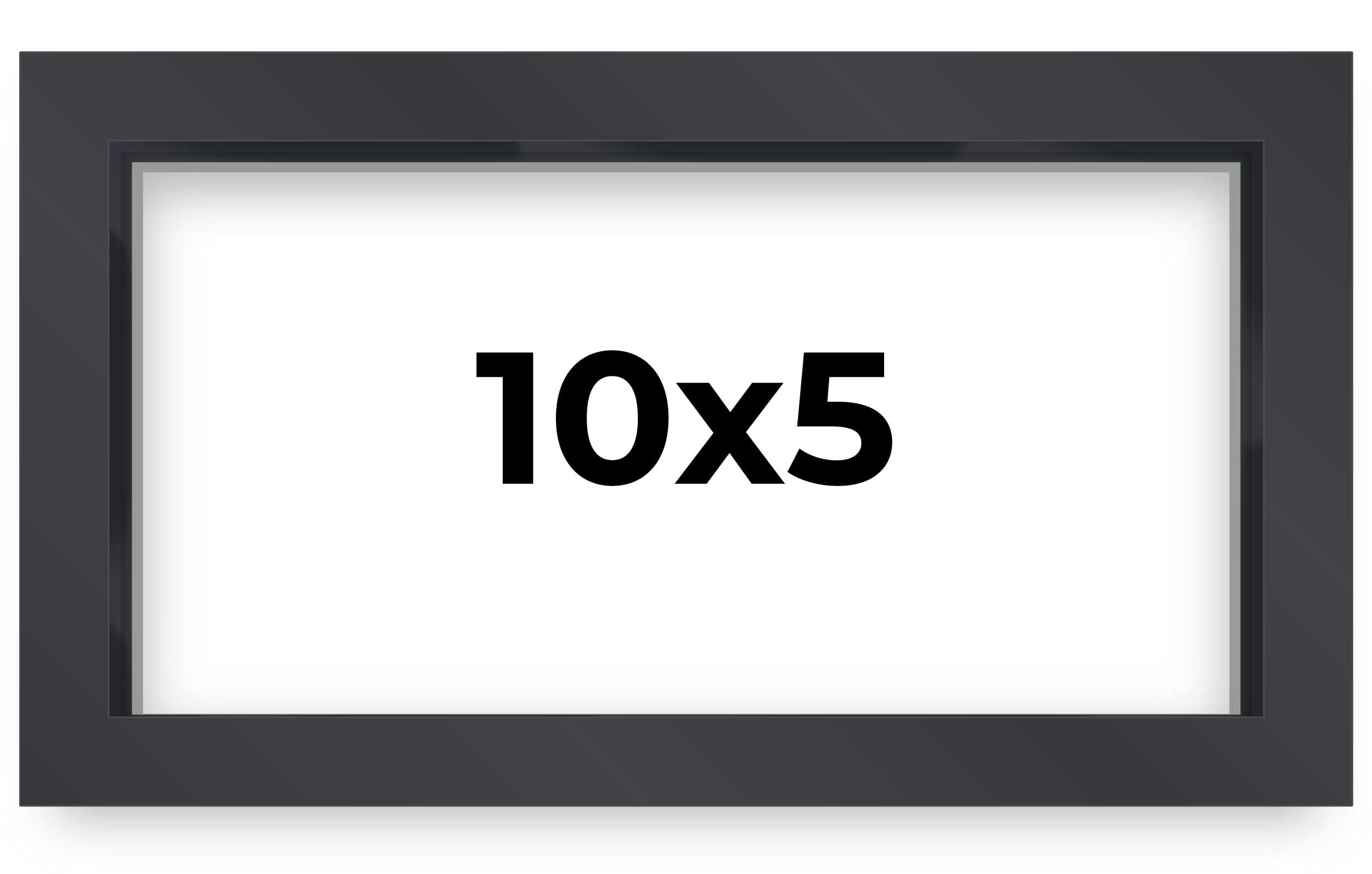 10x5 Black Shadowbox Frame - Interior Size 10x5 by 1 Inches - Made to ...