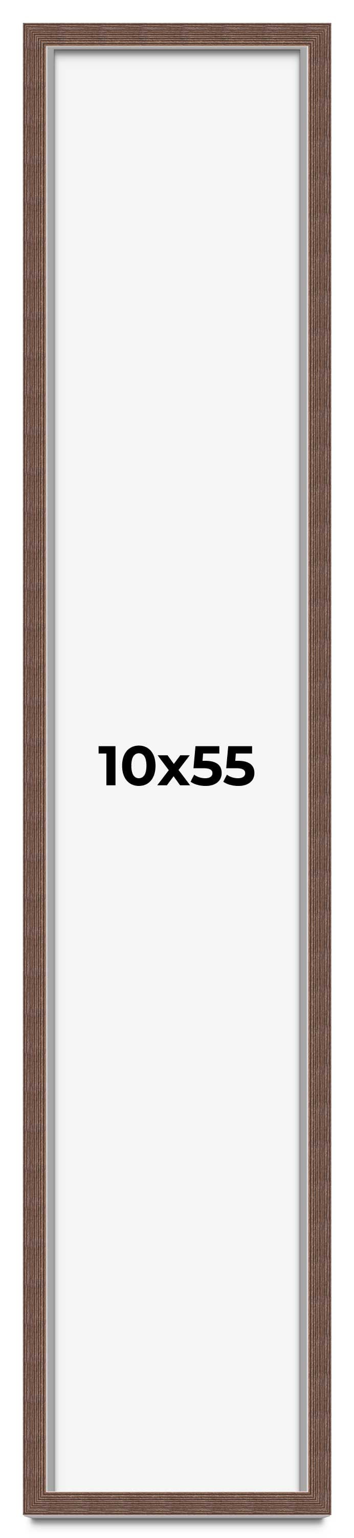 10x55 Shadow Box Frame Brown | 1.125 inches Deep Real Wood Rustic ...