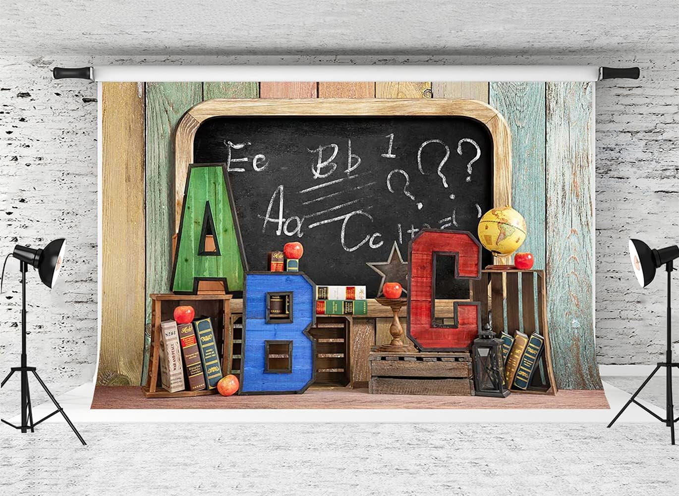 10x6.5ft Back to School Backdrops for Clroom ABC Letter Kids ...