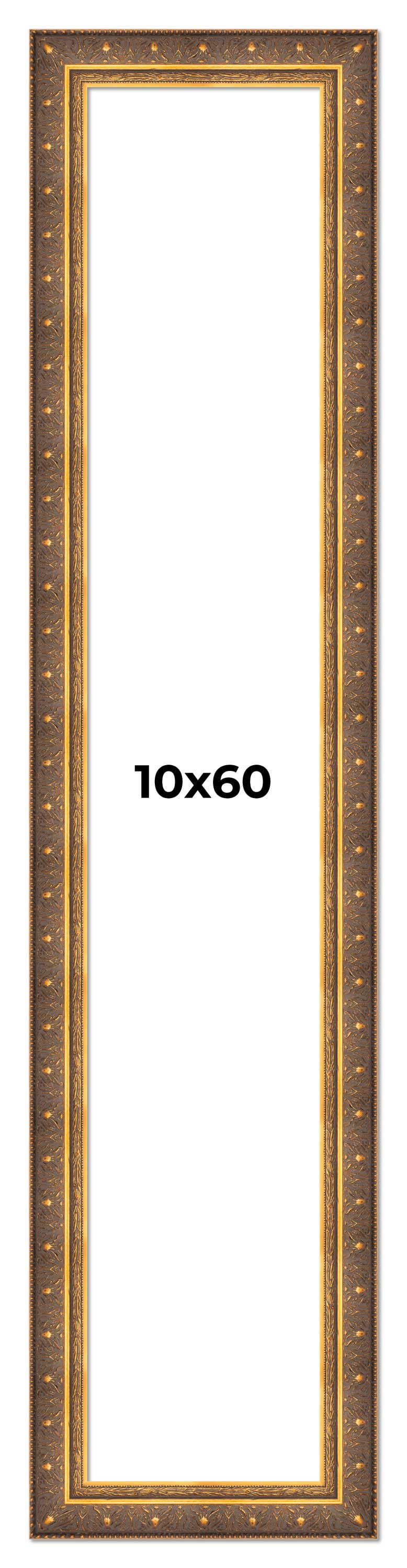 10x60 Frame Vintage Gold Solid Wood Picture Frame | 2.5 Inch Moulding ...